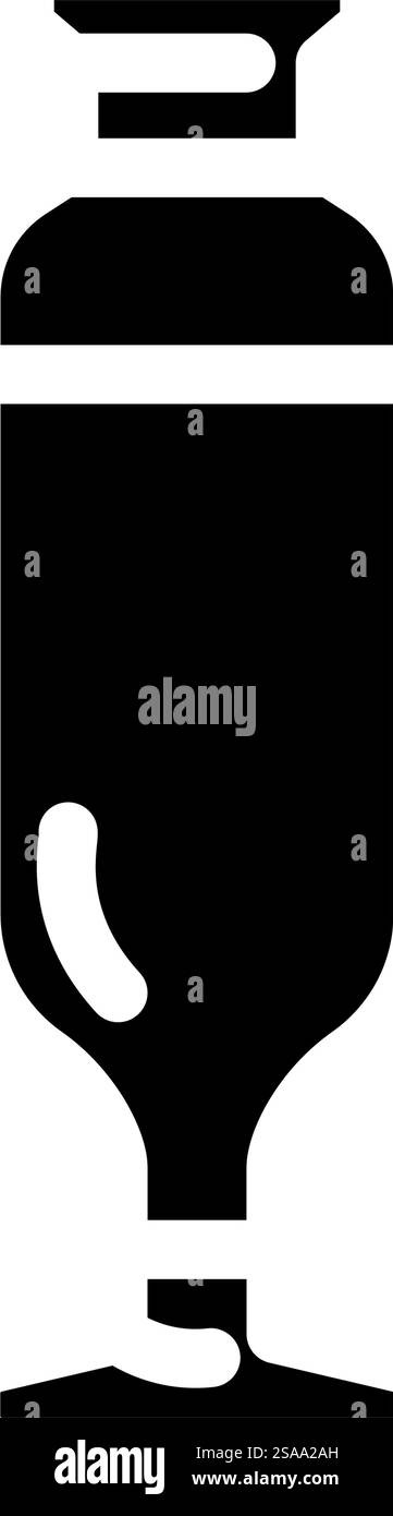 vial plastic package glyph icon vector. vial plastic package sign ...