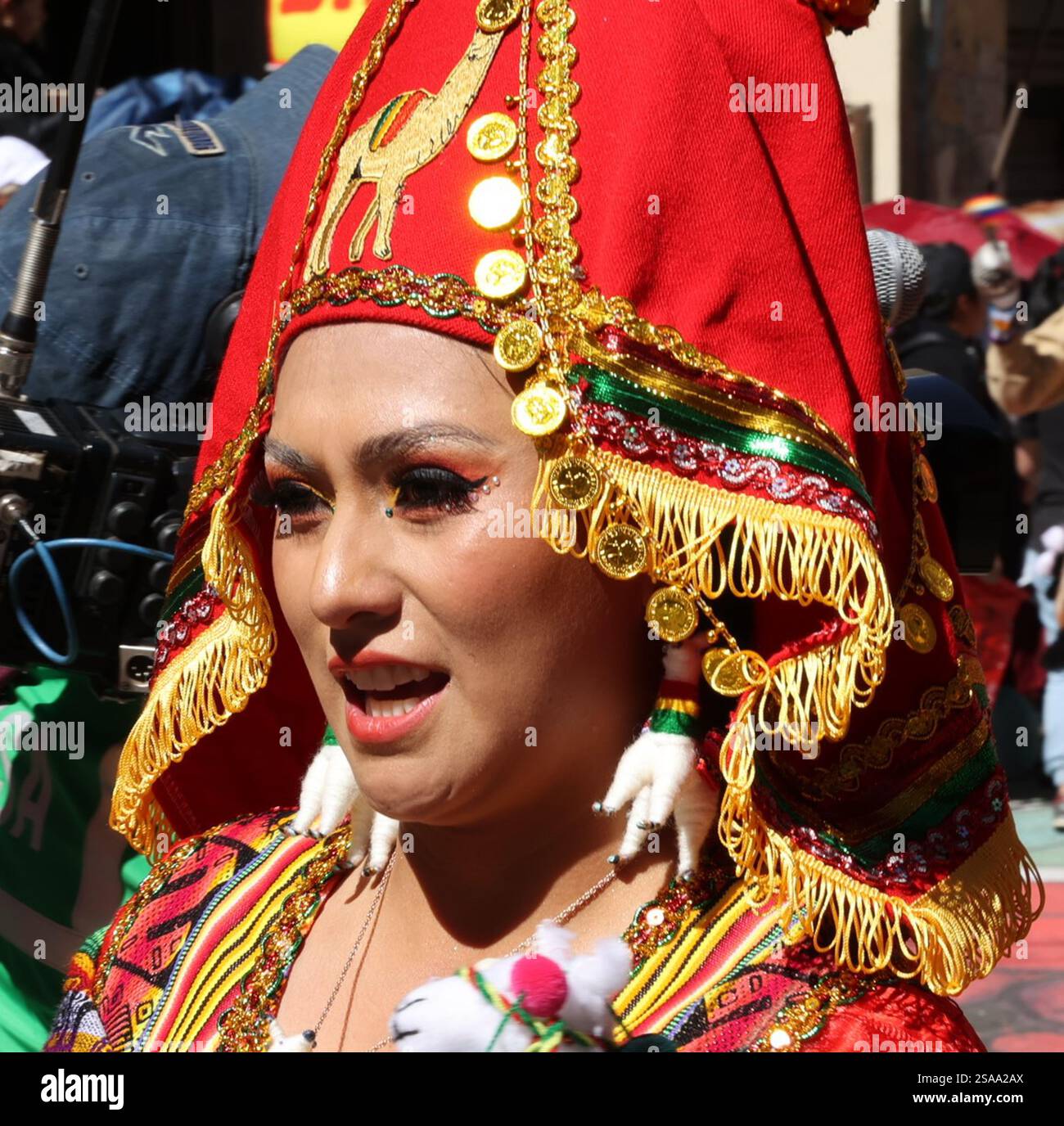 La Paz, Bolivia, Fiesta del Gran Poder ( 2023). Inspired by historical events: Incas ...