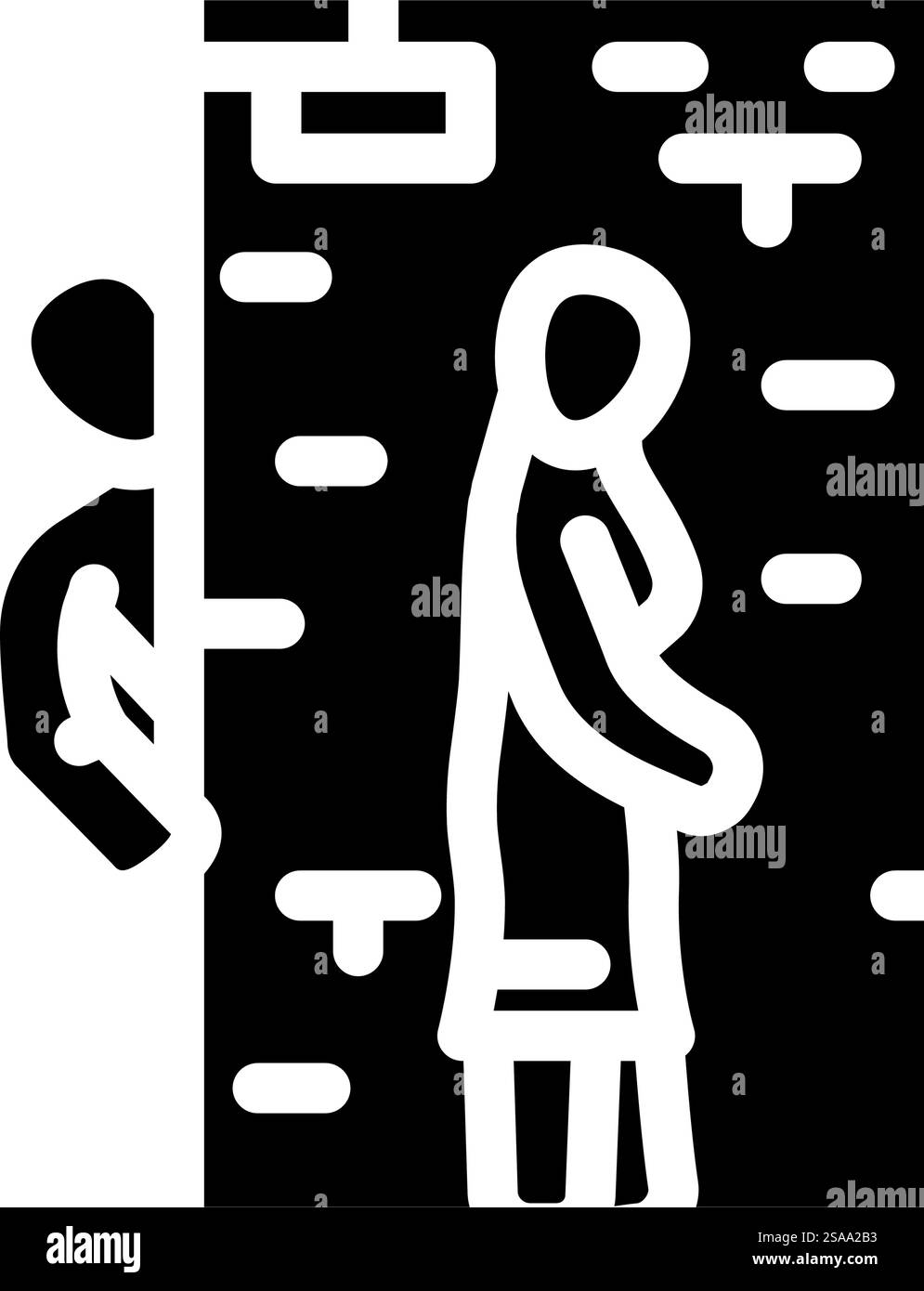 stalking crime glyph icon vector. stalking crime sign. isolated symbol ...