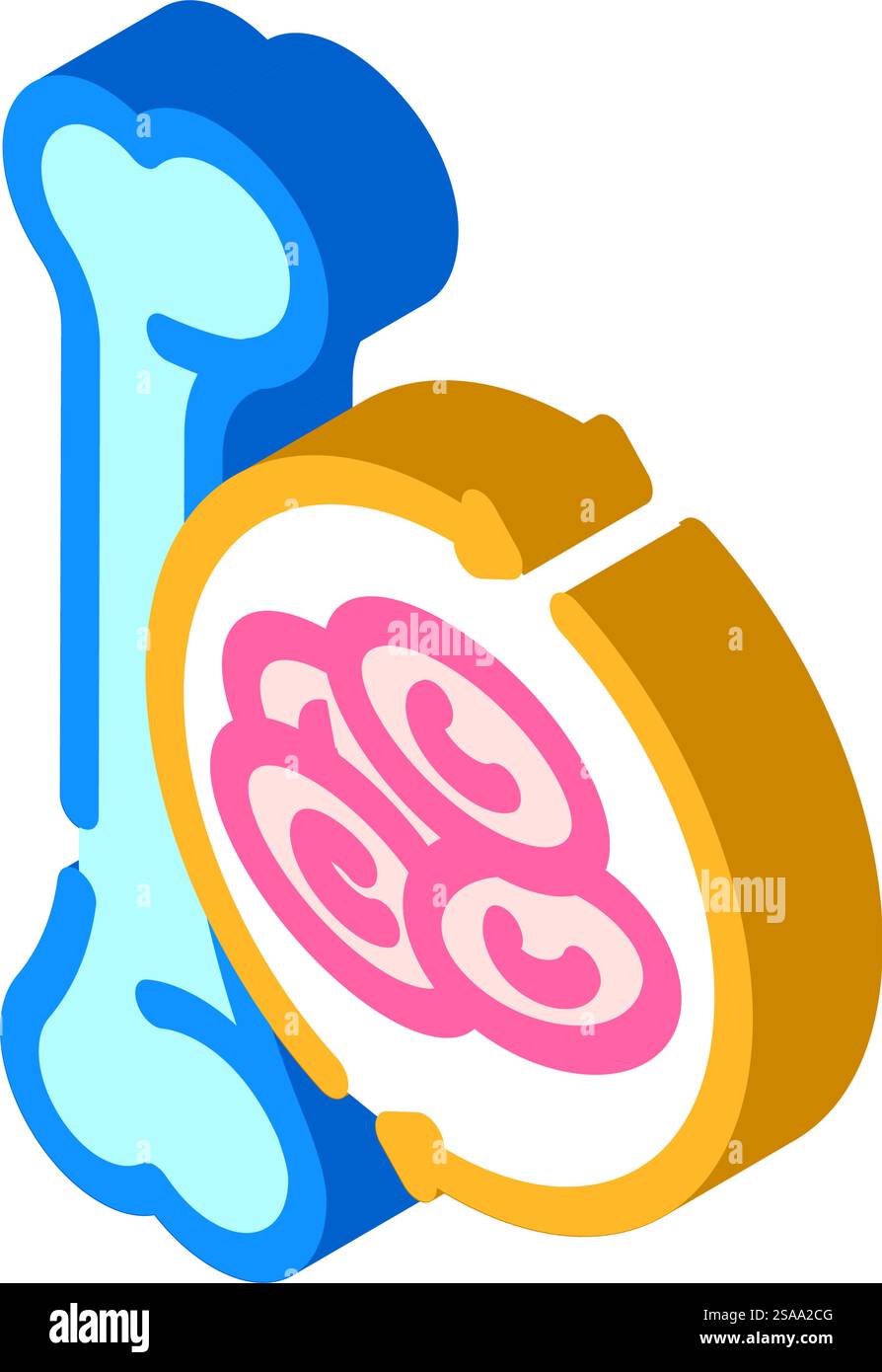bone marrow transplant cancer treatment isometric icon vector. bone ...