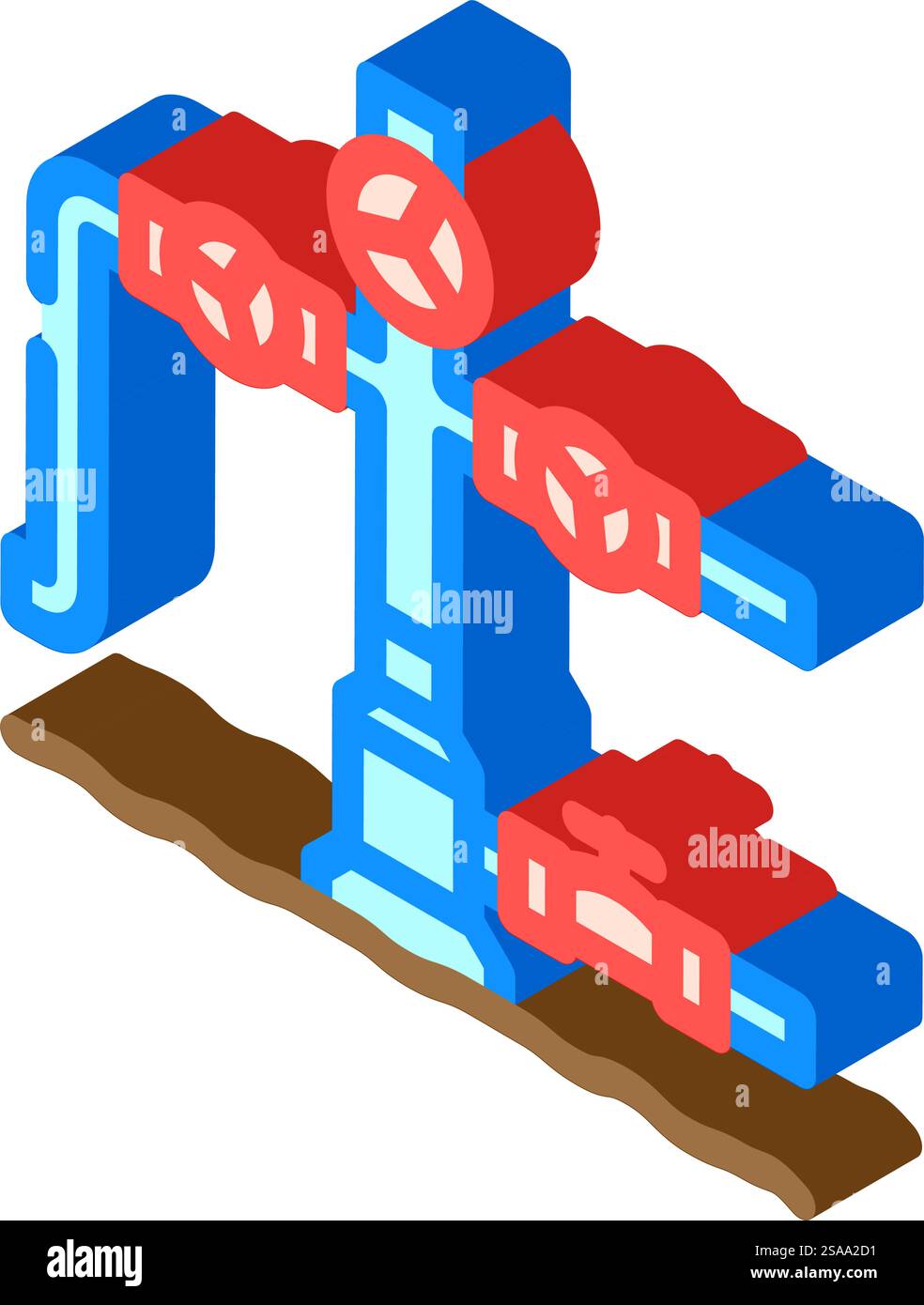wellhead oil industry isometric icon vector. wellhead oil industry sign ...