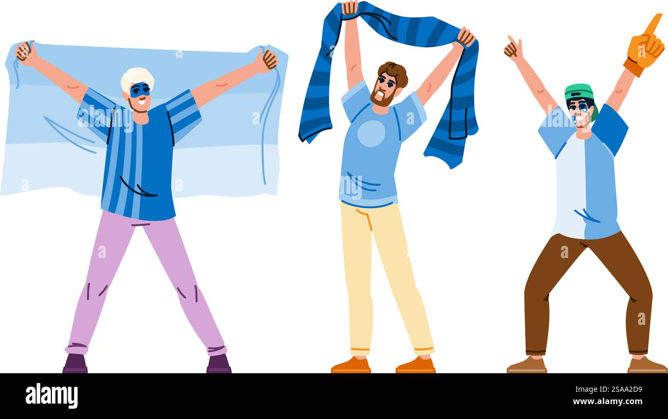 passion soccer fan man vector. loyalty excitement, stadium chant, goal ...