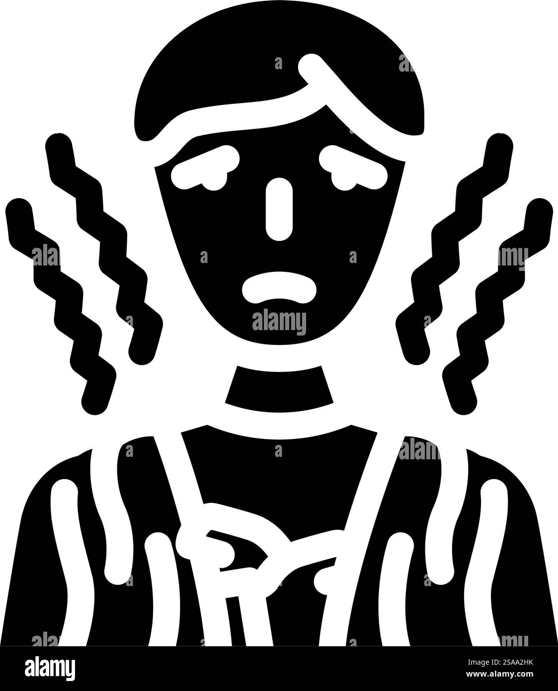 fever chills disease symptom glyph icon vector. fever chills disease ...