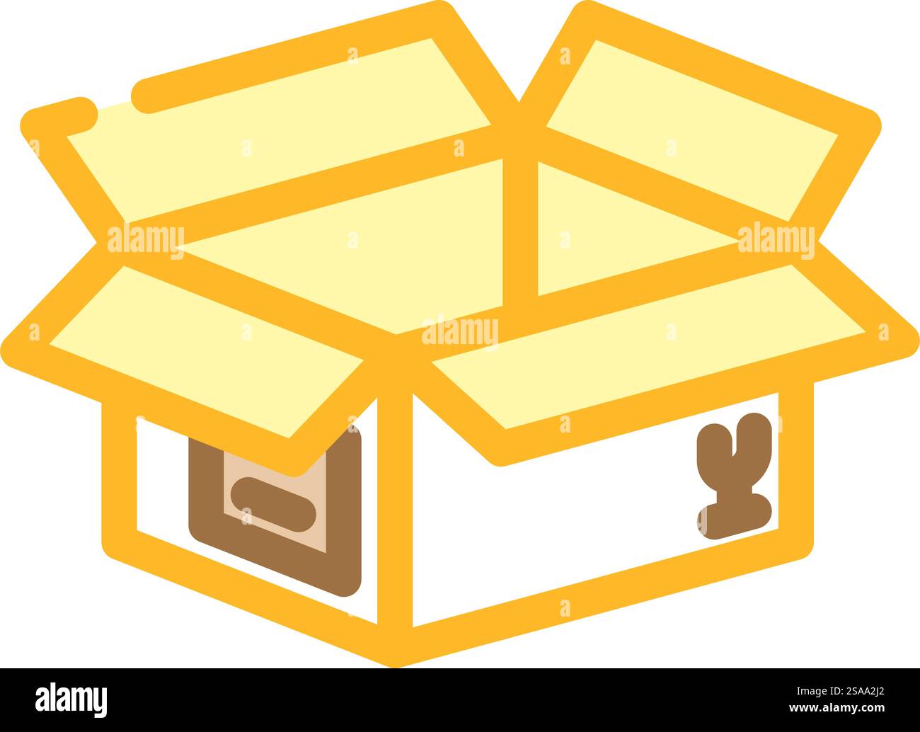 box cardboard packaging color icon vector. box cardboard packaging sign ...