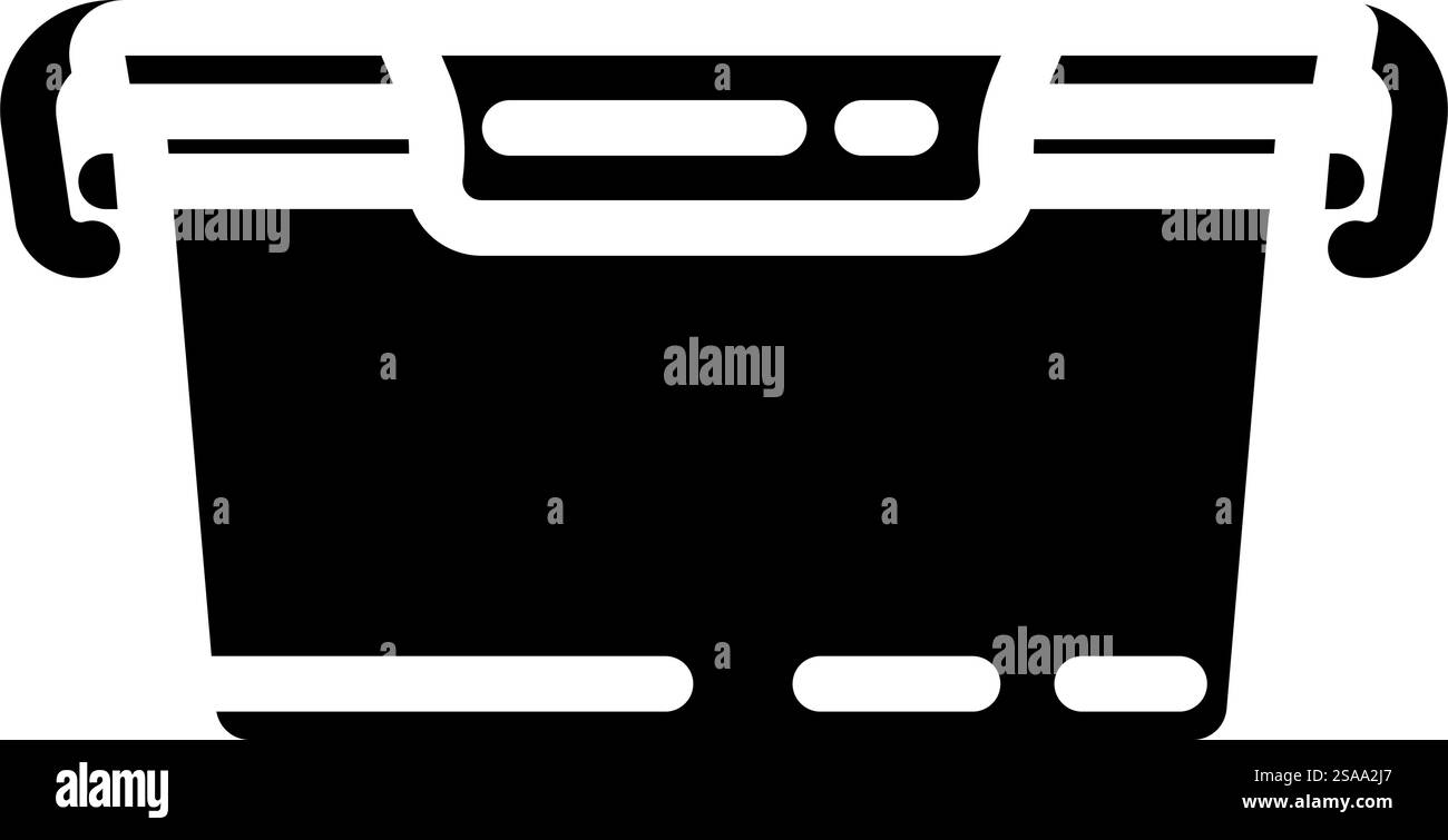 container plastic package glyph icon vector. container plastic package ...