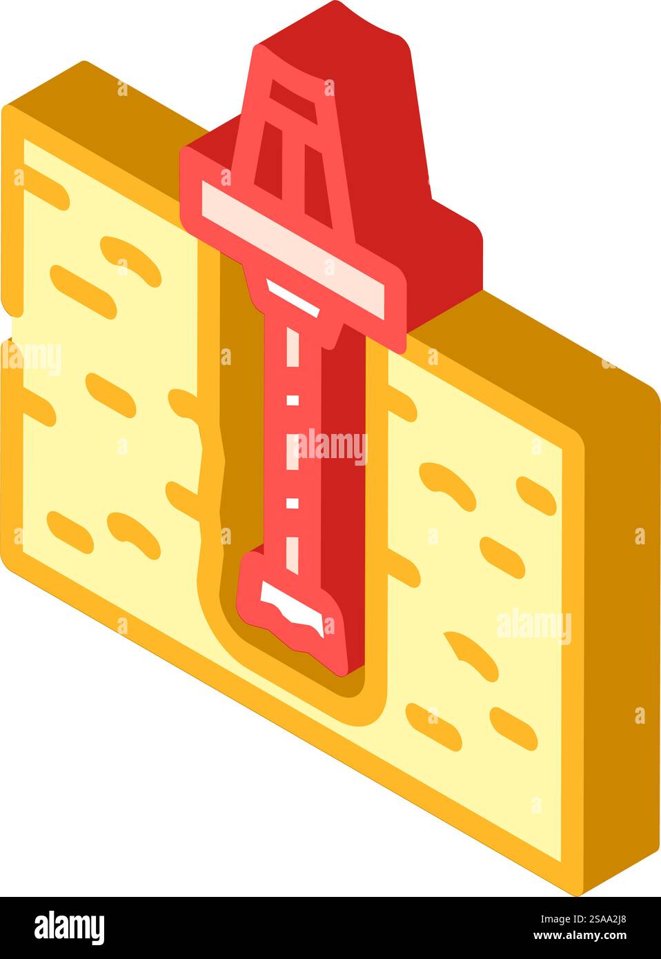 onshore drilling oil industry isometric icon vector. onshore drilling ...