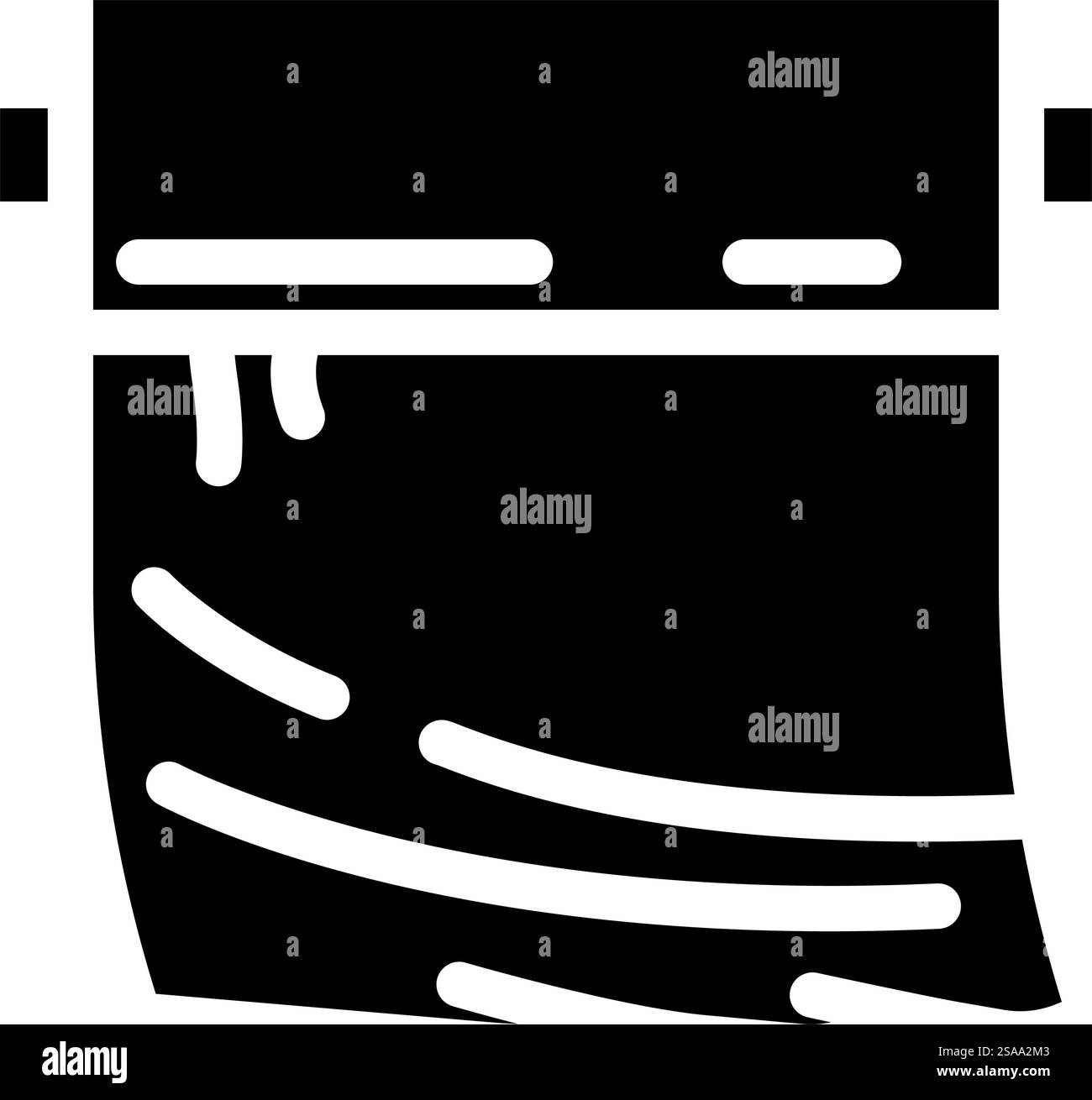 wrap plastic package glyph icon vector. wrap plastic package sign ...