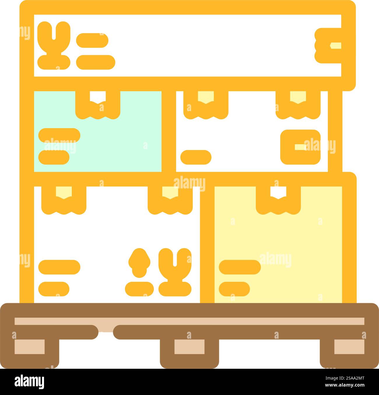 pallet box cardboard packaging color icon vector. pallet box cardboard ...