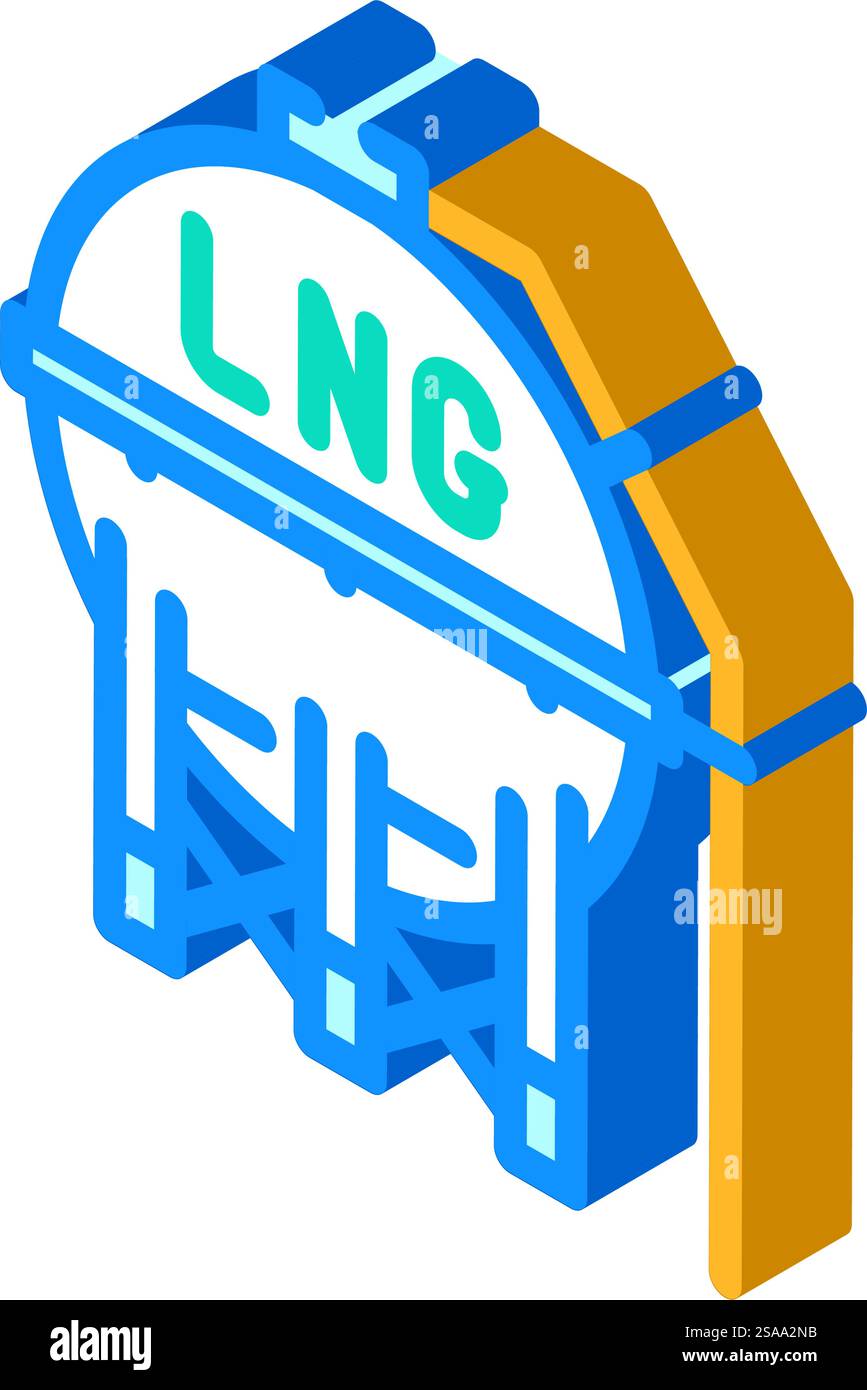 liquefied natural gas lng isometric icon vector. liquefied natural gas lng sign. isolated symbol ...