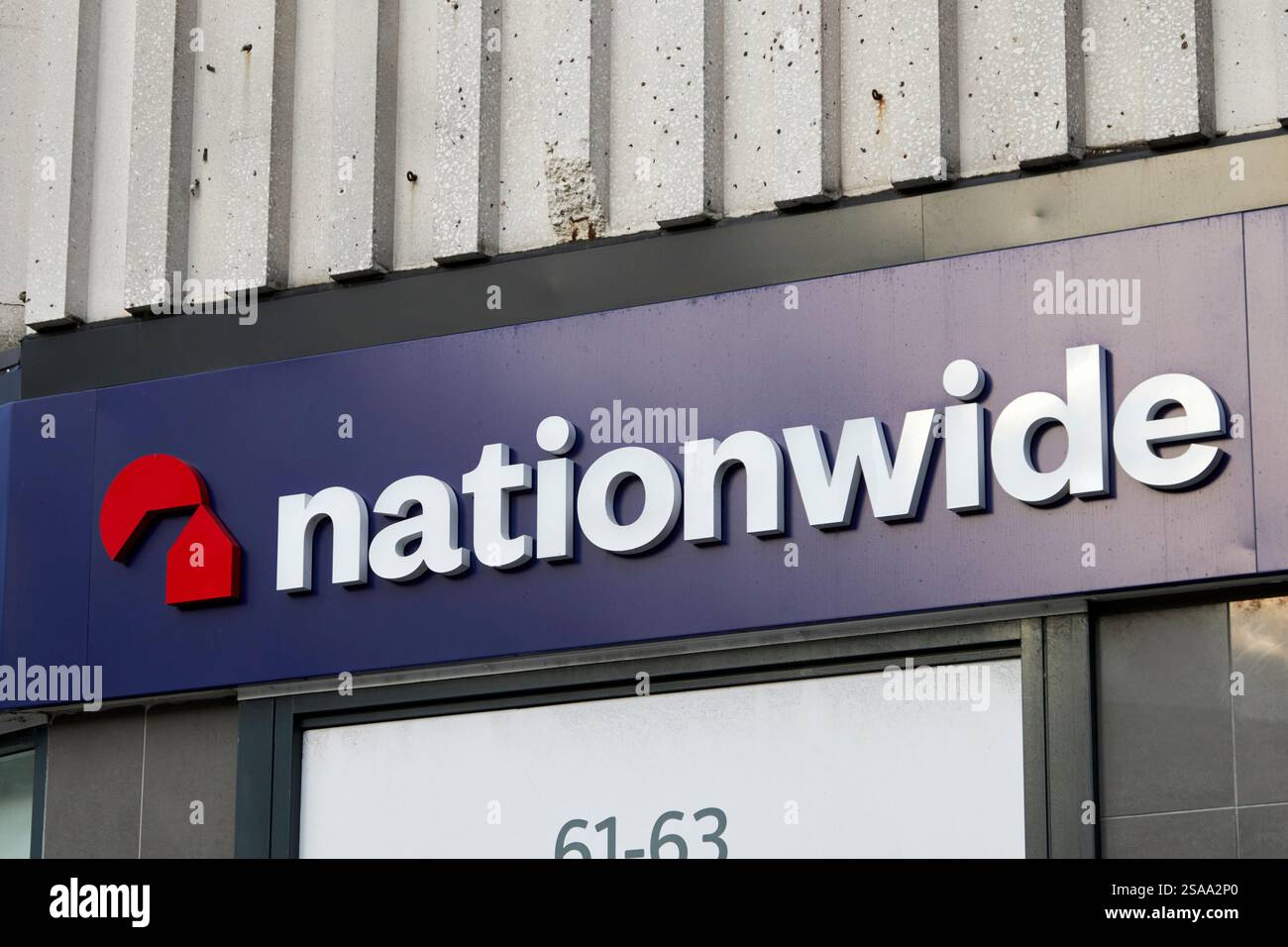 nationwide building society logo above a branch in belfast, northern ...