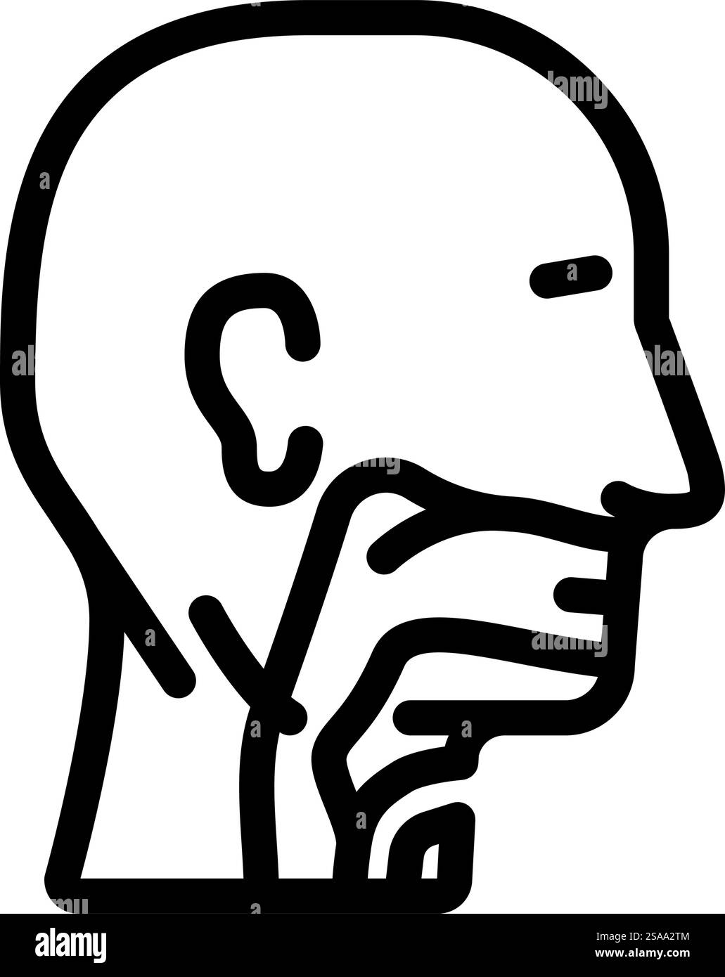 laryngectomy surgery line icon vector. laryngectomy surgery sign ...