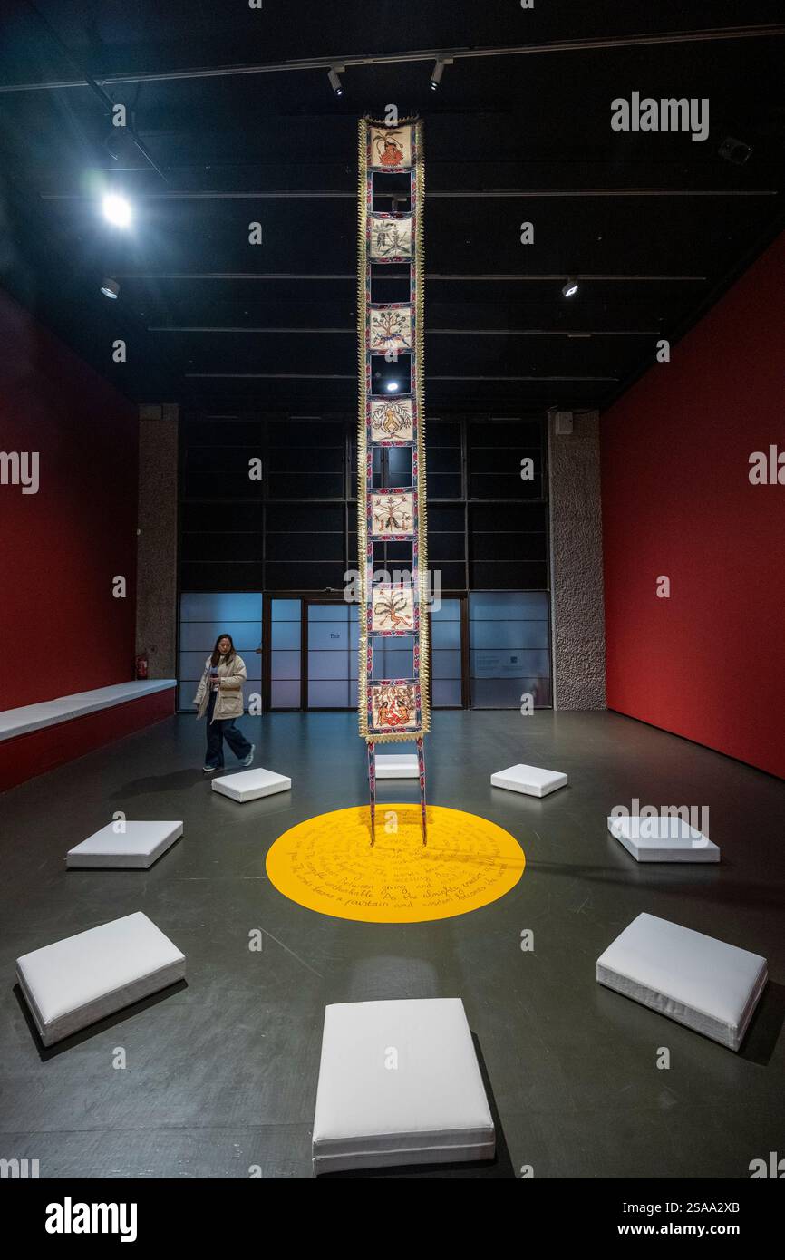 London, UK. 29 January 2025. ‘Epilogue’, 2024, acrylic on Kamasan canvas, at the preview of ...