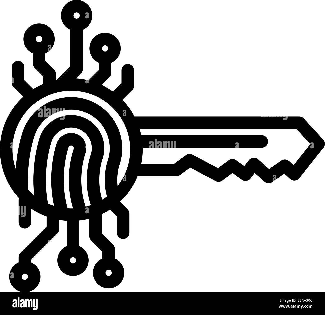 encryption biometric line icon vector. encryption biometric sign. isolated contour symbol black ...