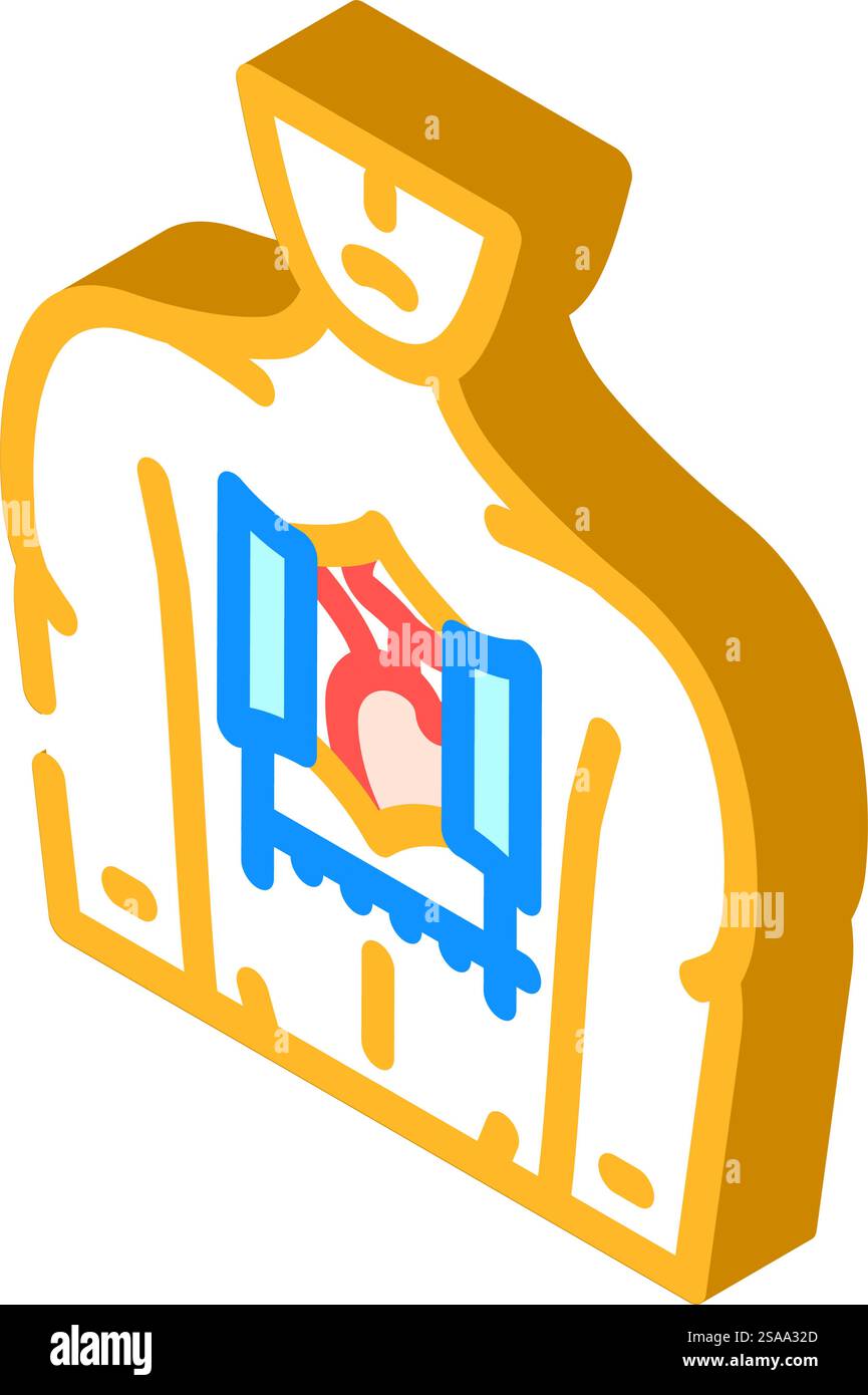 sternotomy surgery isometric icon vector. sternotomy surgery sign ...