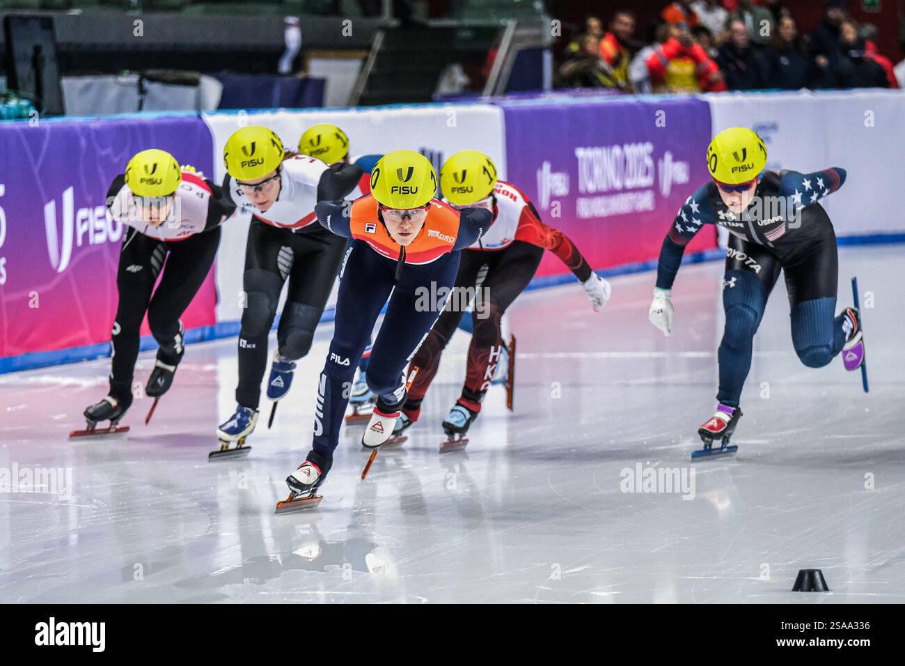 Turin, Italy. 21st Jan, 2025. Femke Sjoukje De Boer of Netherlands during the Short Track Speed ...