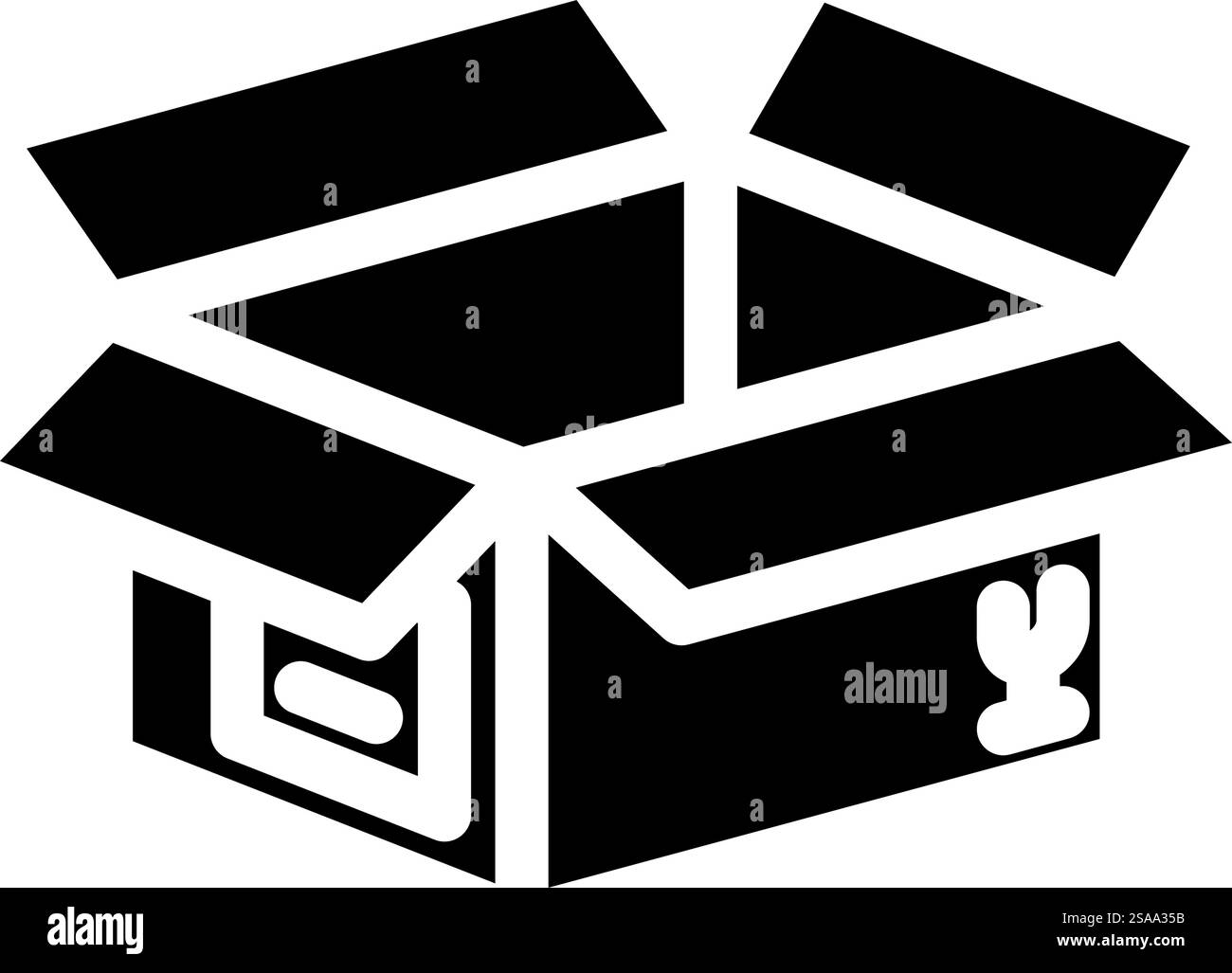 box cardboard packaging glyph icon vector. box cardboard packaging sign. isolated symbol ...