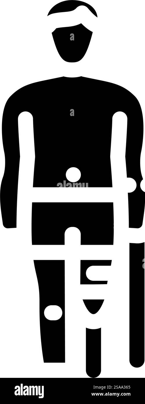 limb amputation surgery glyph icon vector. limb amputation surgery sign ...