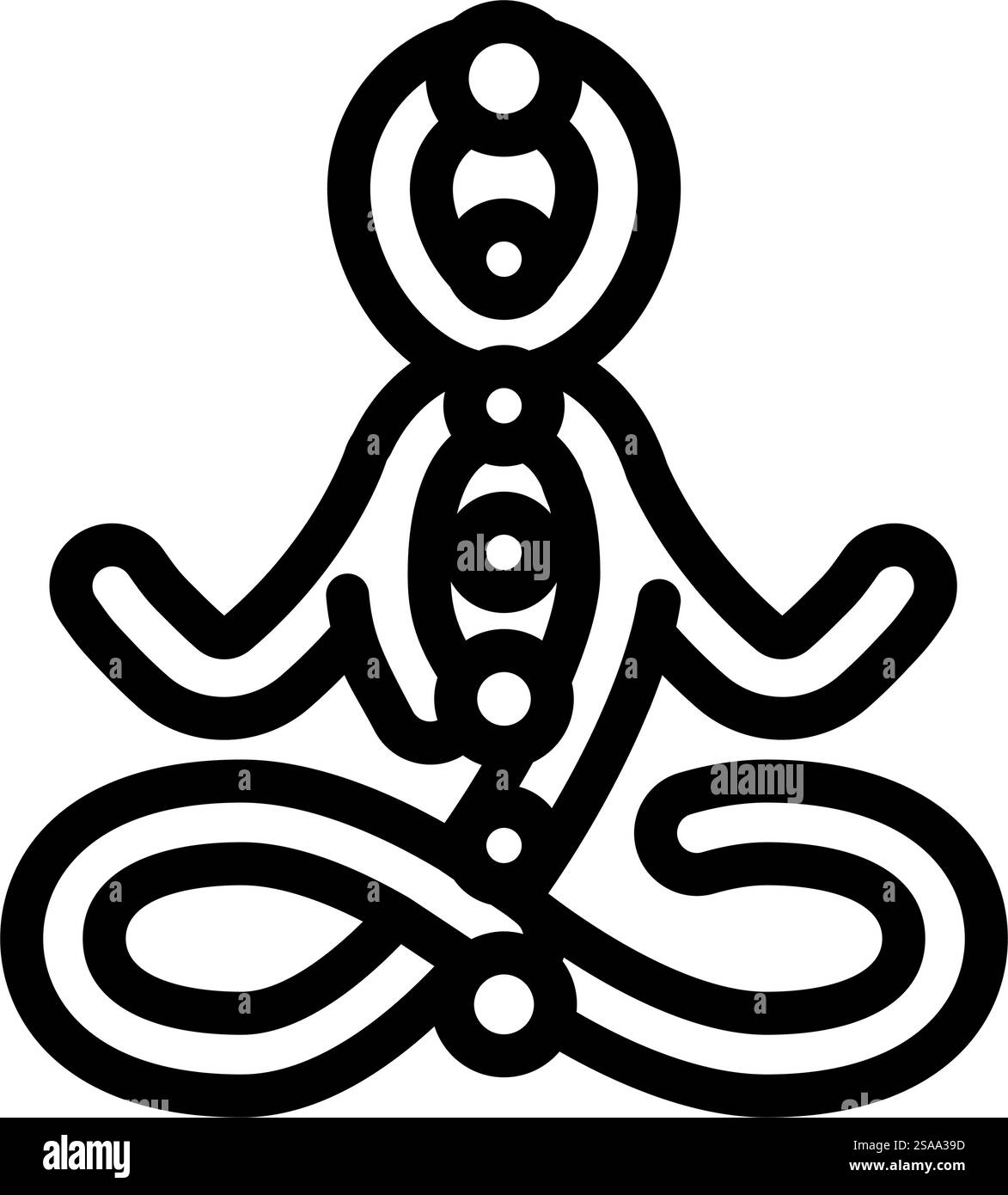 chakras ayurveda line icon vector. chakras ayurveda sign. isolated ...