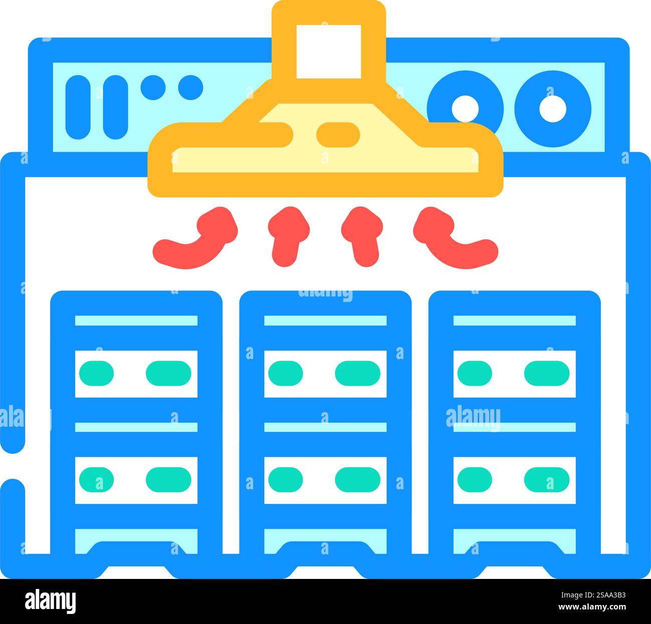 cooling system cryptocurrency mining color icon vector. cooling system ...