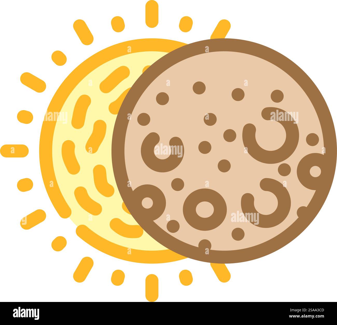 solar eclipse natural phenomena color icon vector. solar eclipse ...