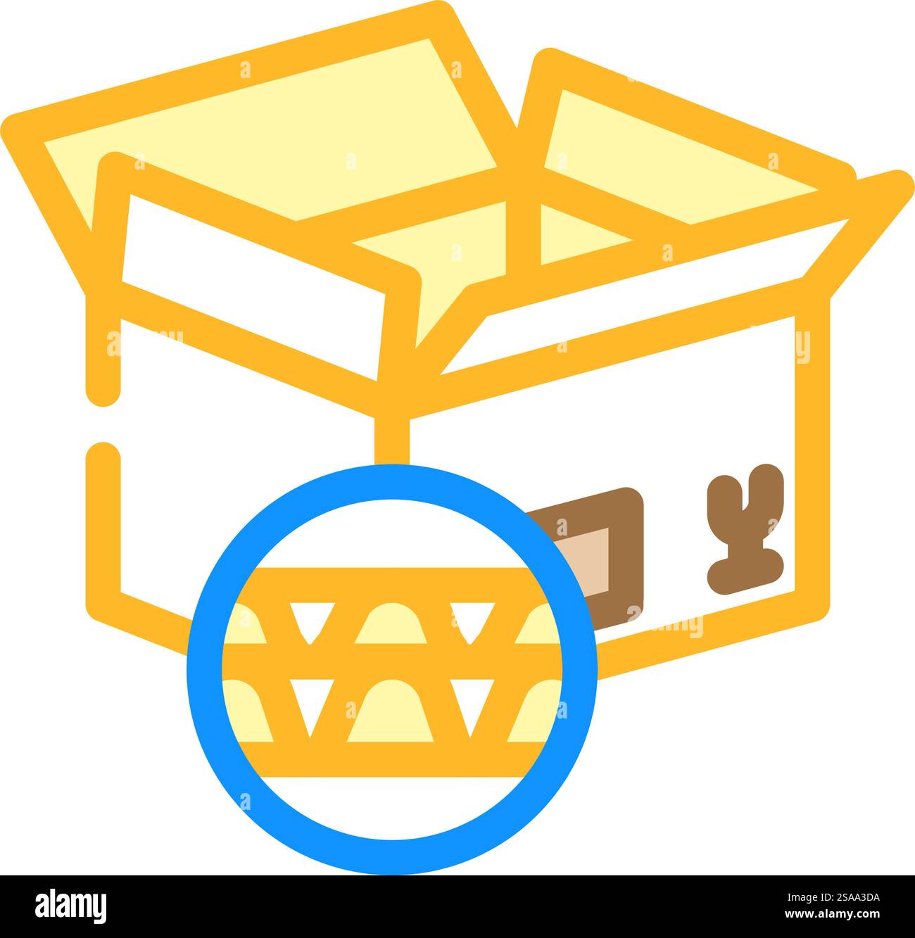 corrugated box cardboard packaging color icon vector. corrugated box ...