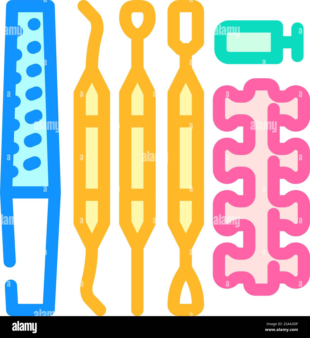 manicure tools spa therapy treatment color icon vector. manicure tools ...