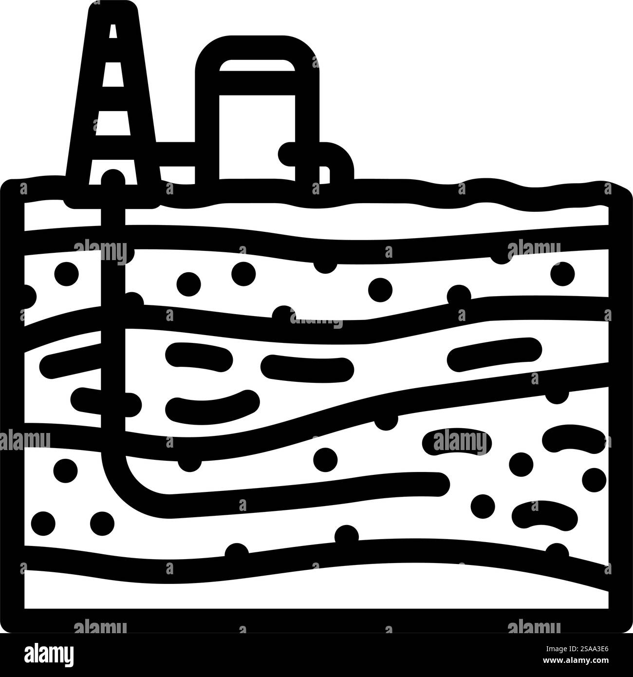 shale oil industry line icon vector. shale oil industry sign. isolated ...