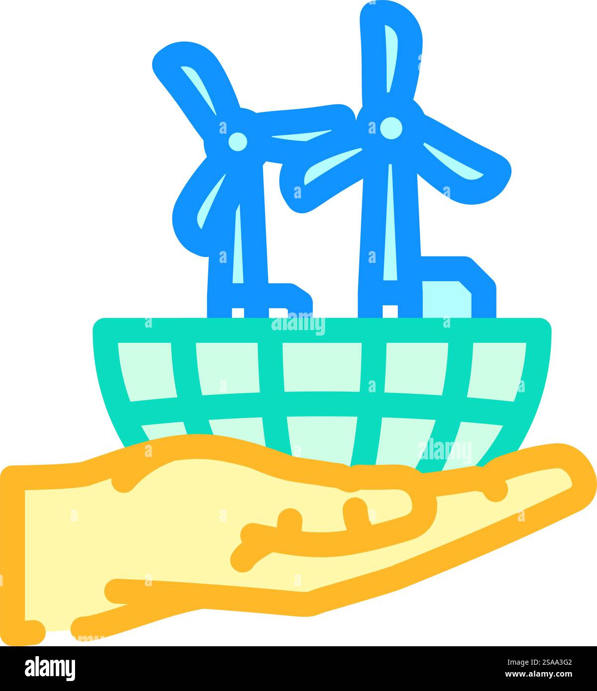 international day energy conservation color icon vector. international ...