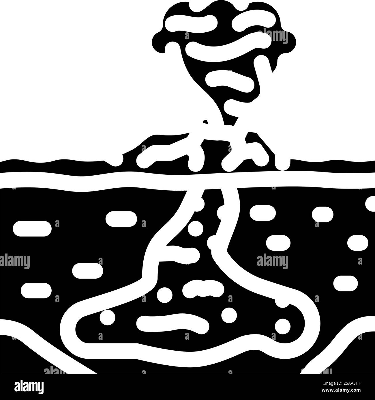 hot spring geothermal energy glyph icon vector. hot spring geothermal ...