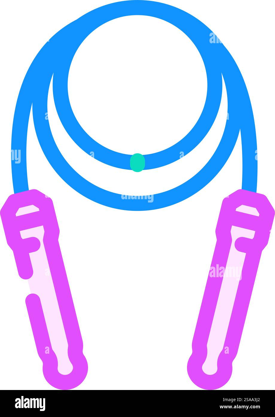 jump rope fitness tool color icon vector. jump rope fitness tool sign ...