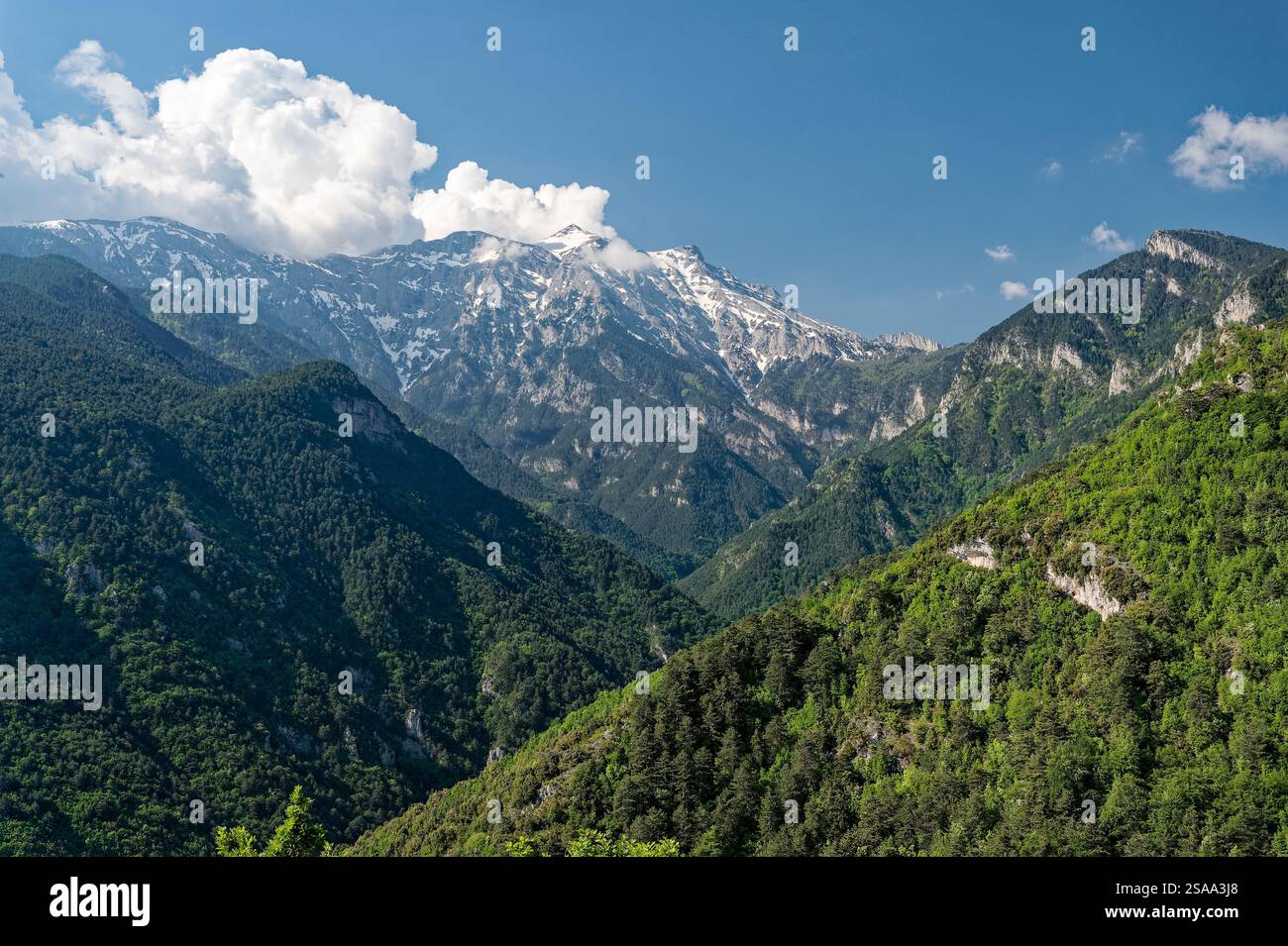 Landscape at the area of Mt Olympus, the highest mountain of Greece in ...