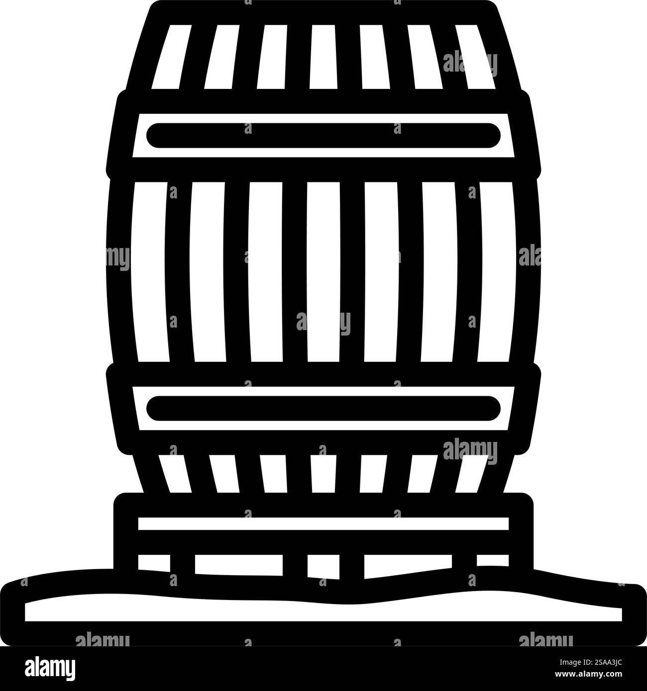 rain barrel water saving line icon vector. rain barrel water saving ...