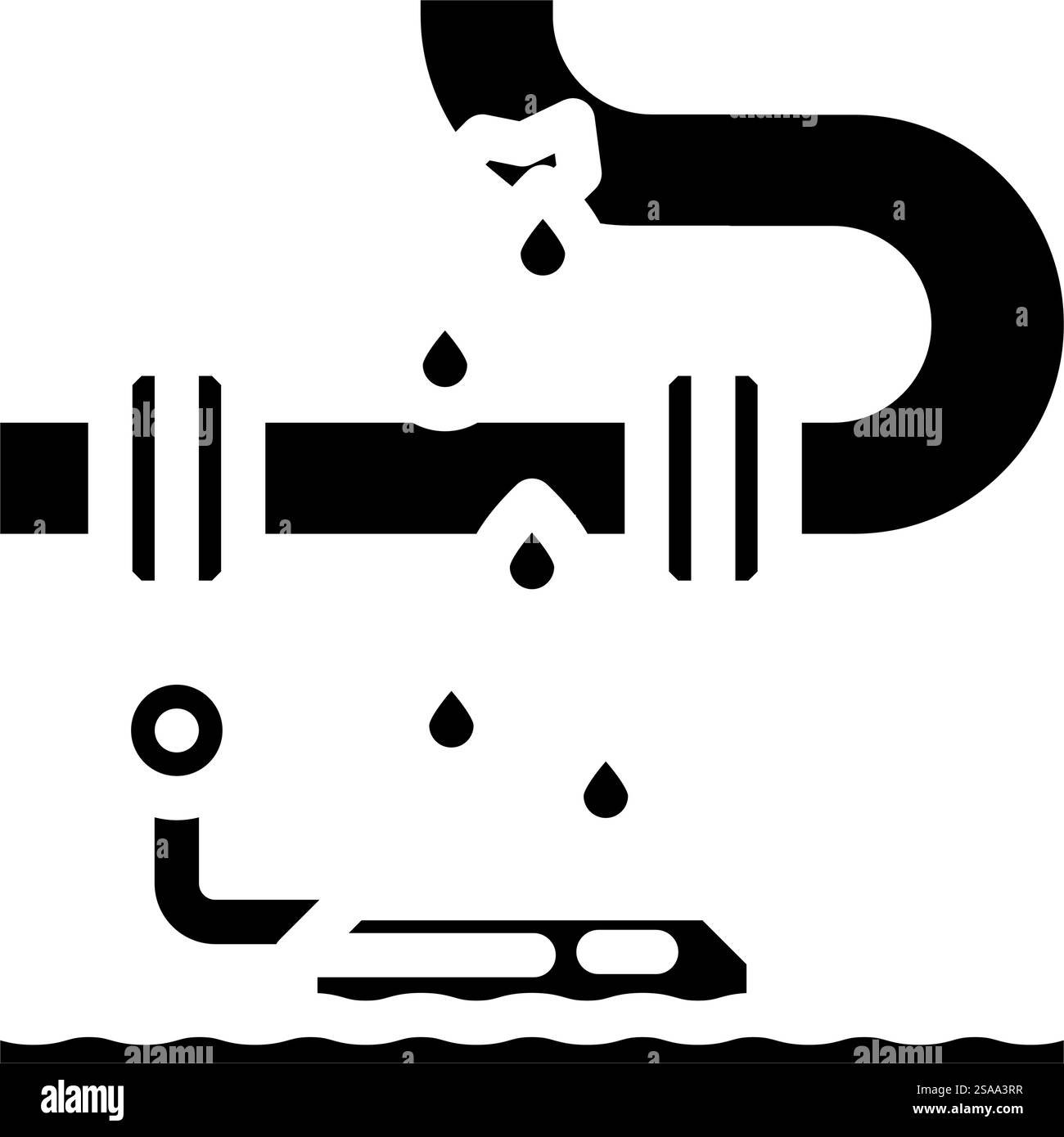 leak detection water saving glyph icon vector. leak detection water ...