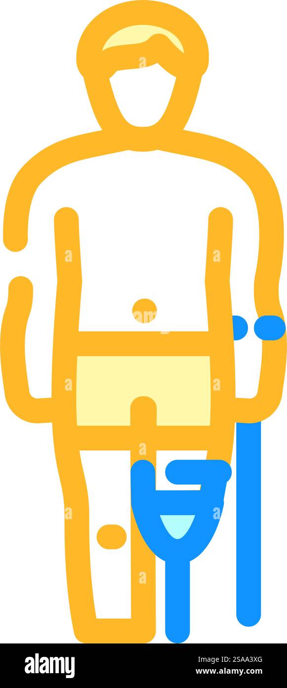 limb amputation surgery color icon vector. limb amputation surgery sign ...