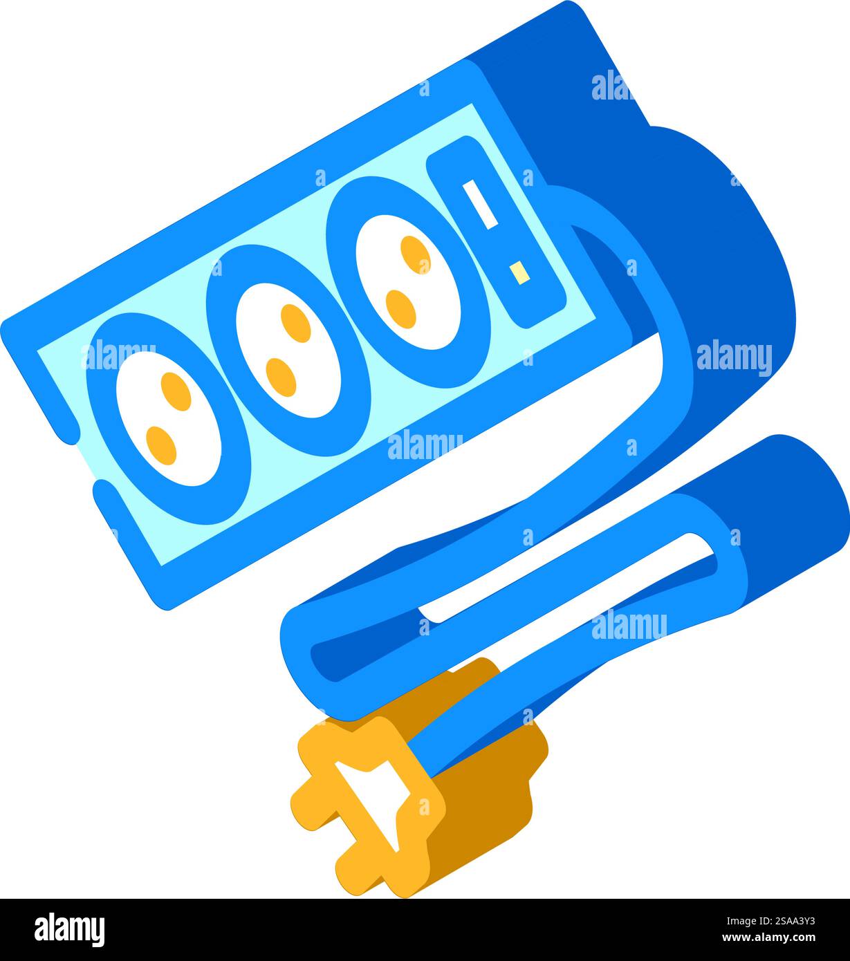 power strip energy conservation isometric icon vector. power strip ...