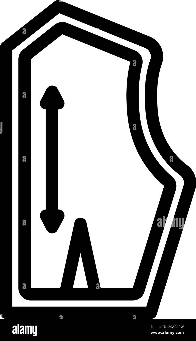 seam allowance dressmaking fashion line icon vector. seam allowance ...