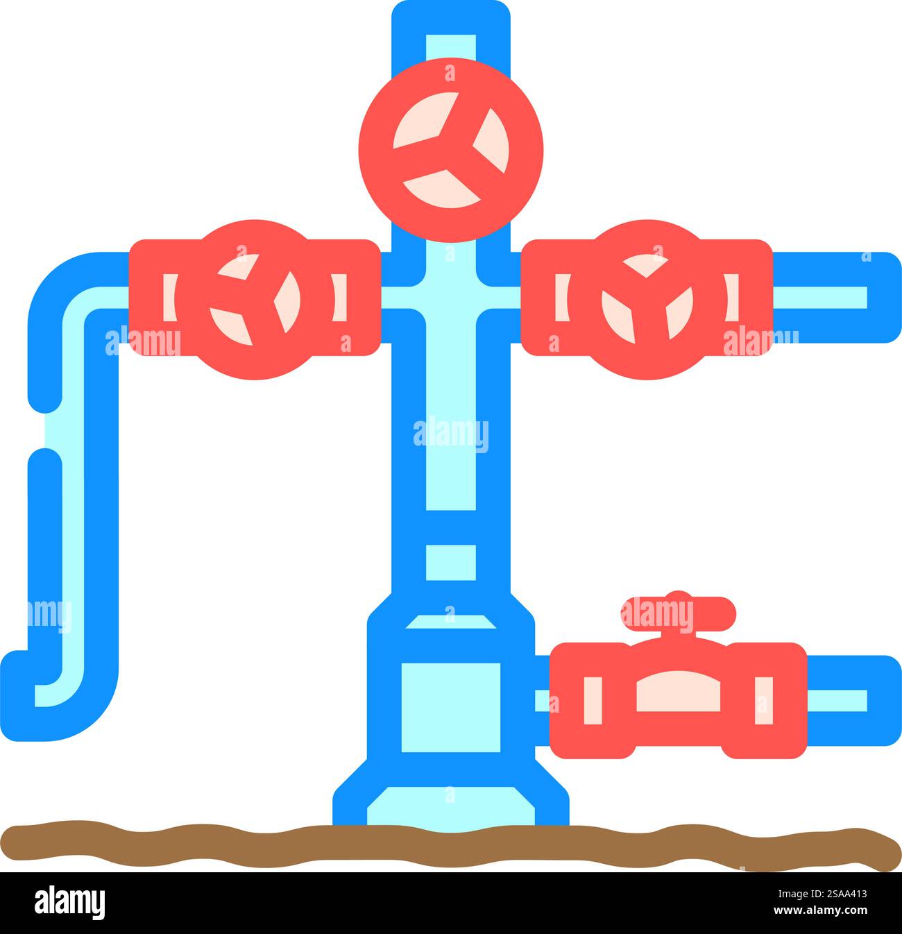 wellhead oil industry color icon vector. wellhead oil industry sign ...