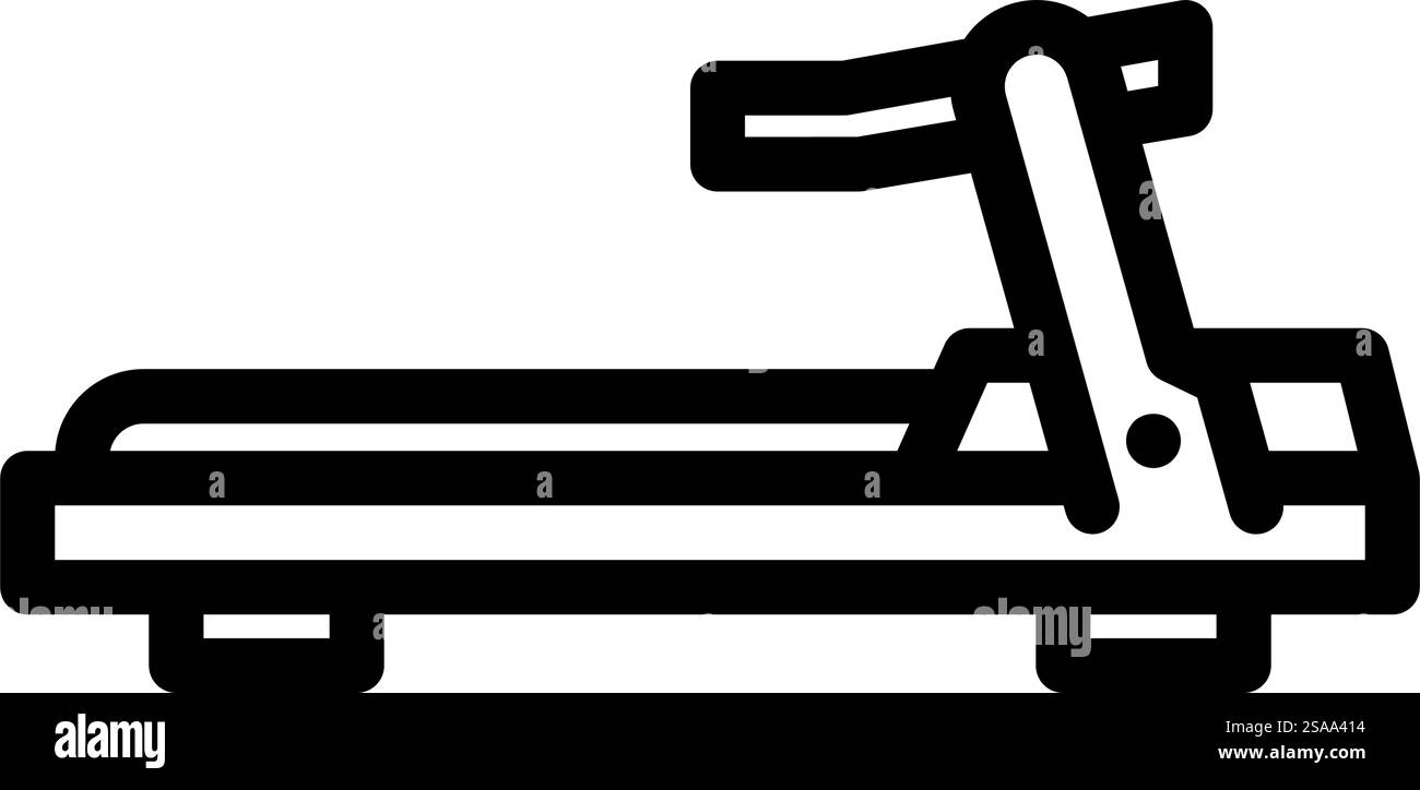 treadmill fitness tool line icon vector. treadmill fitness tool sign ...