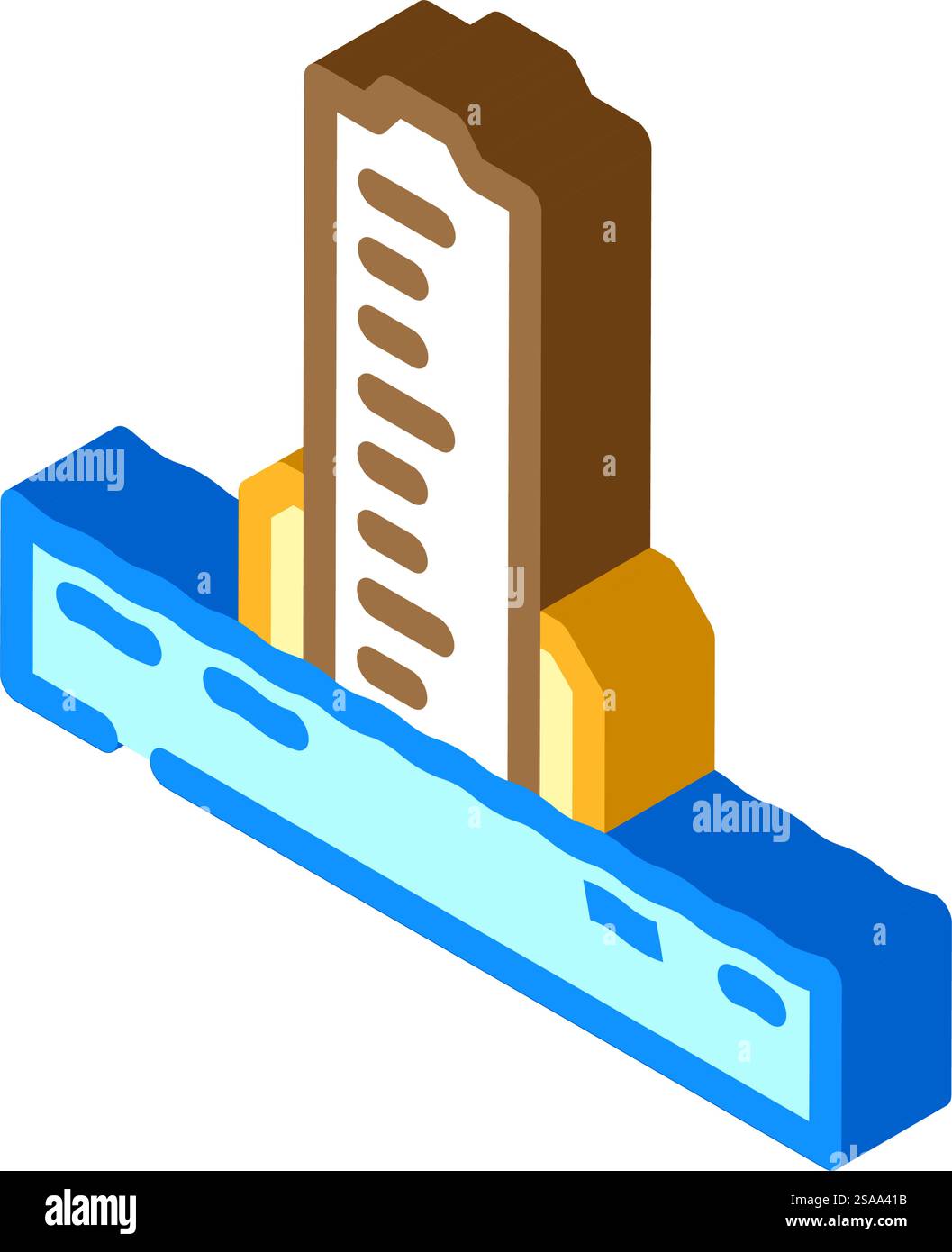flood gauge disaster isometric icon vector. flood gauge disaster sign ...
