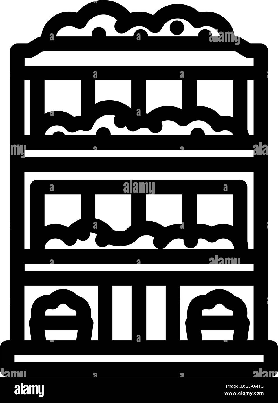 eco friendly architecture green building line icon vector. eco friendly ...