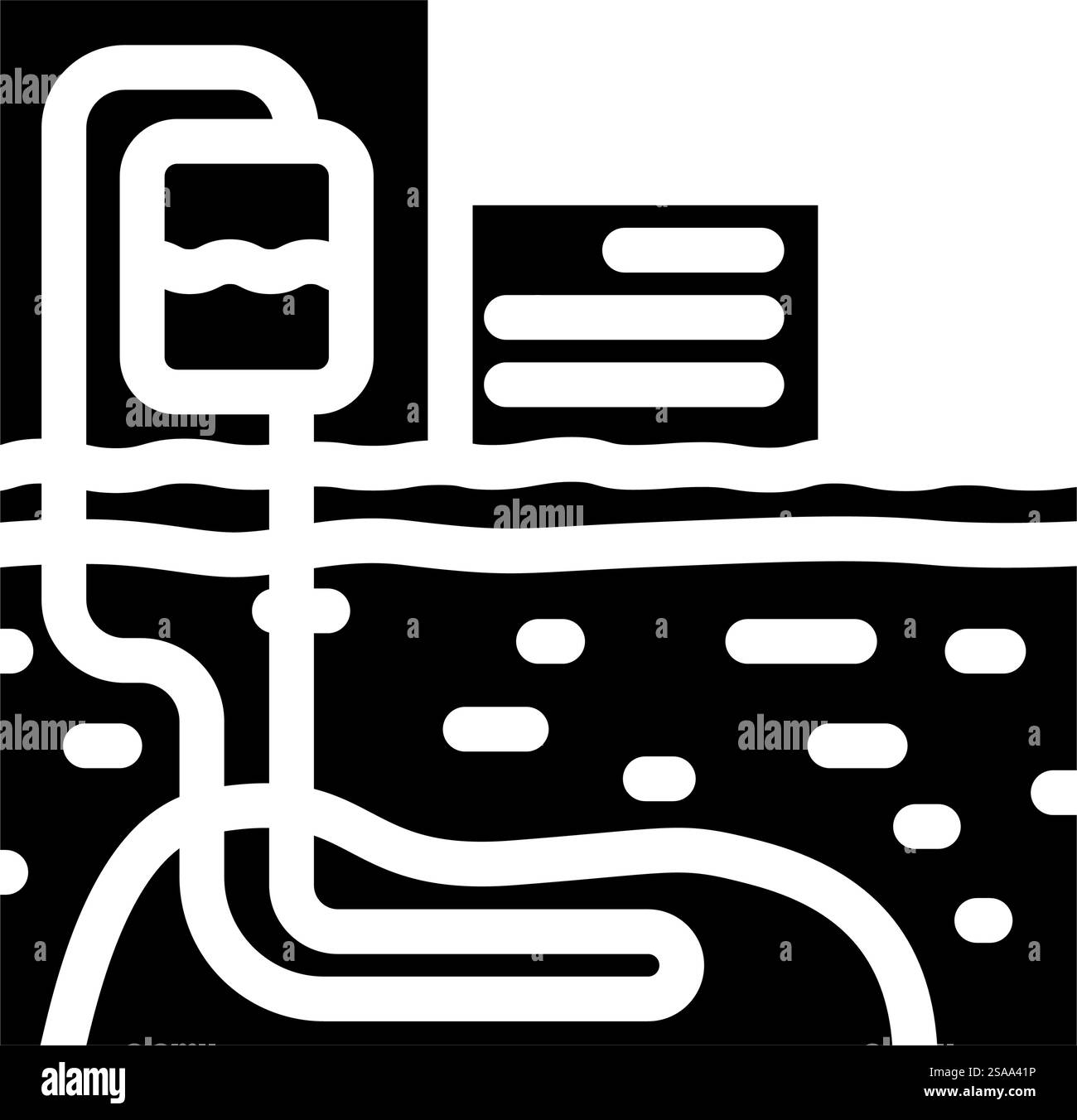 heat pump geothermal energy glyph icon vector. heat pump geothermal ...