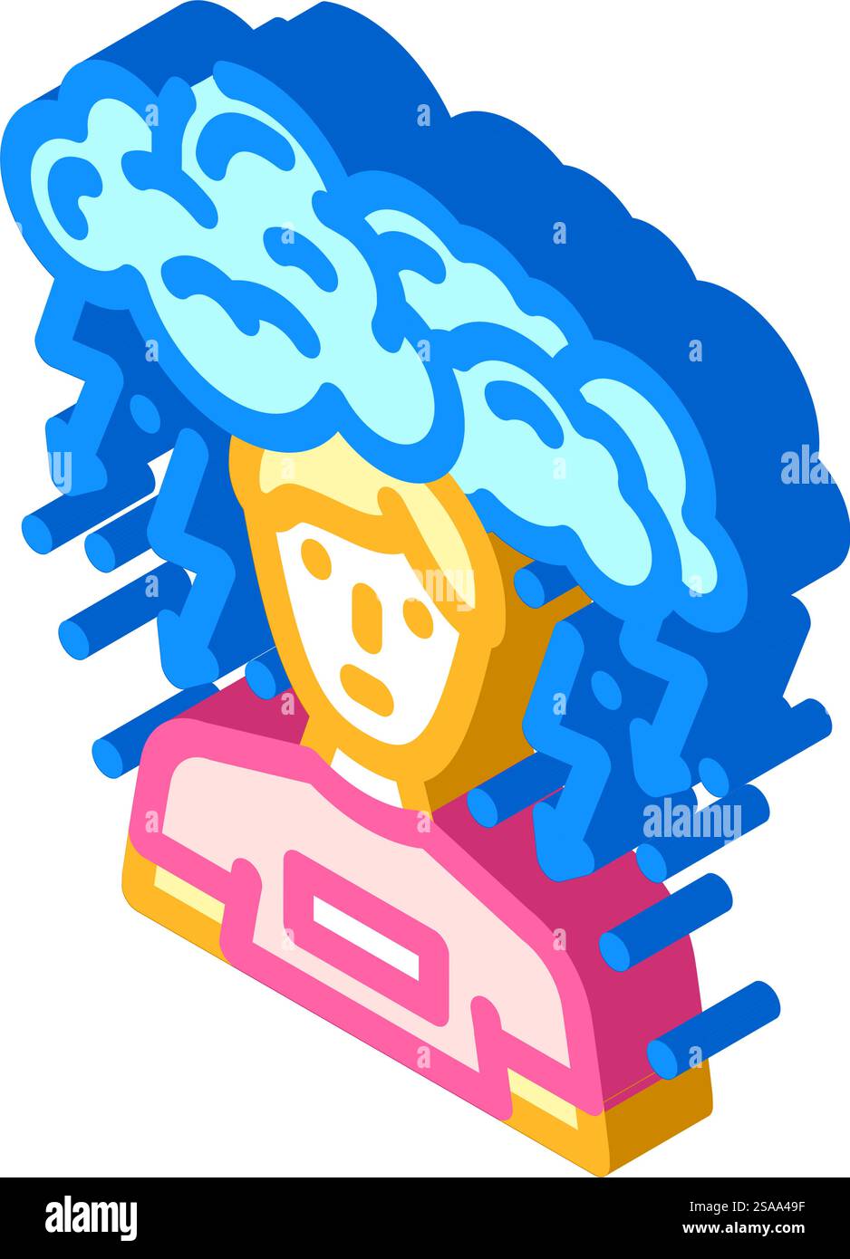 depression man disease isometric icon vector. depression man disease ...