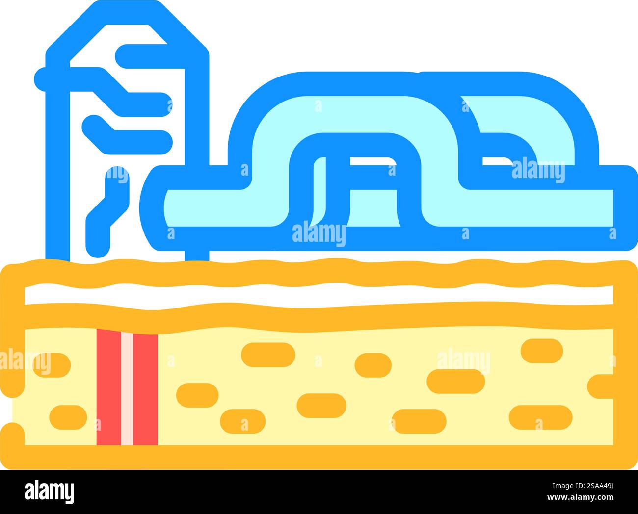 pipeline geothermal energy color icon vector. pipeline geothermal ...