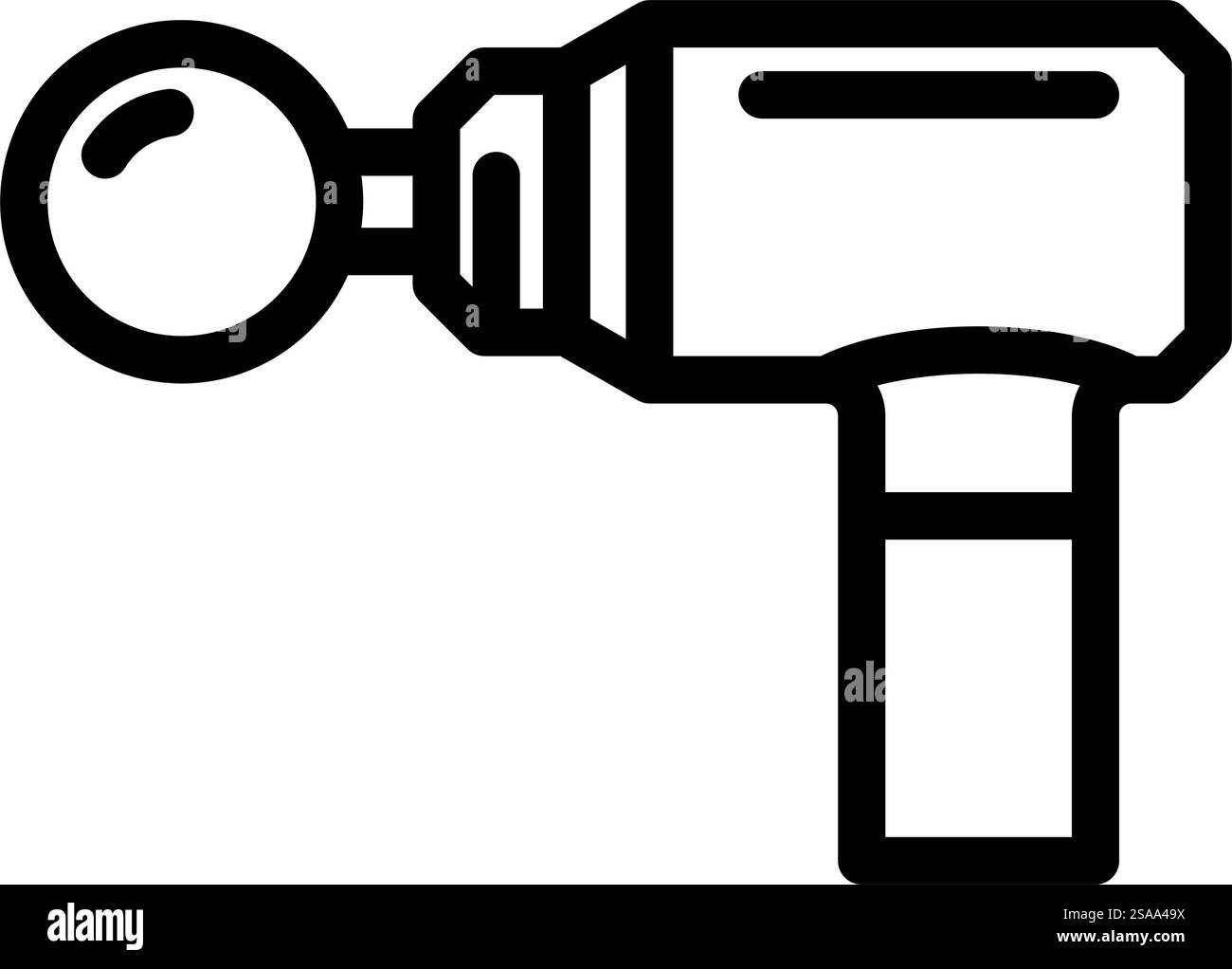 percussion gun fitness tool line icon vector. percussion gun fitness ...