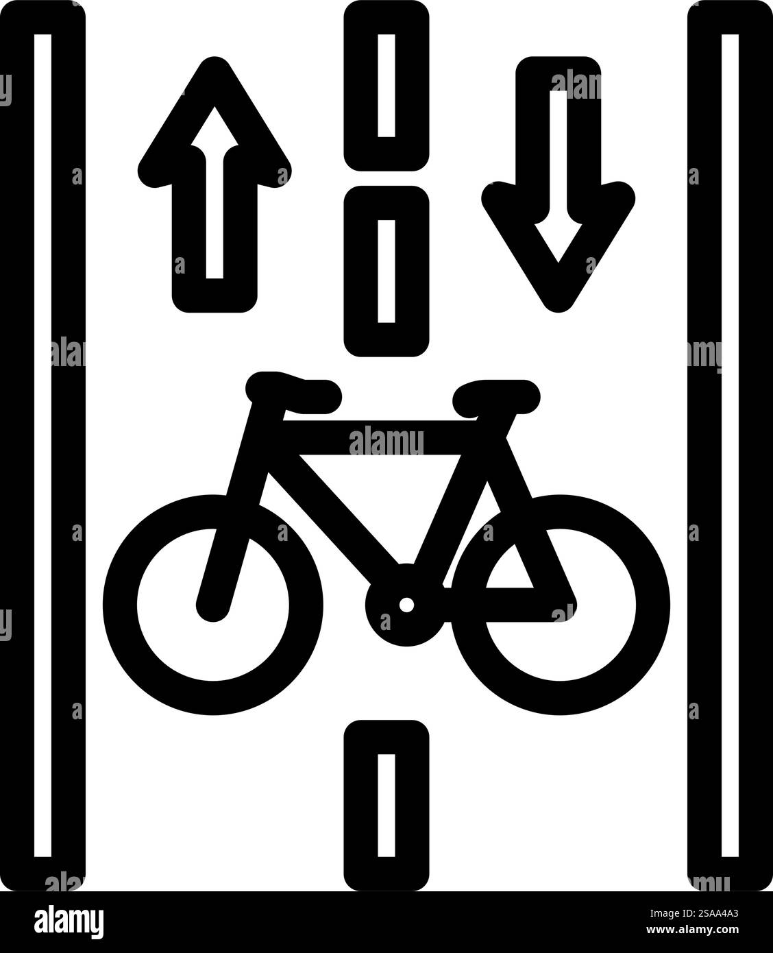 bicycle friendly infrastructure green line icon vector. bicycle ...