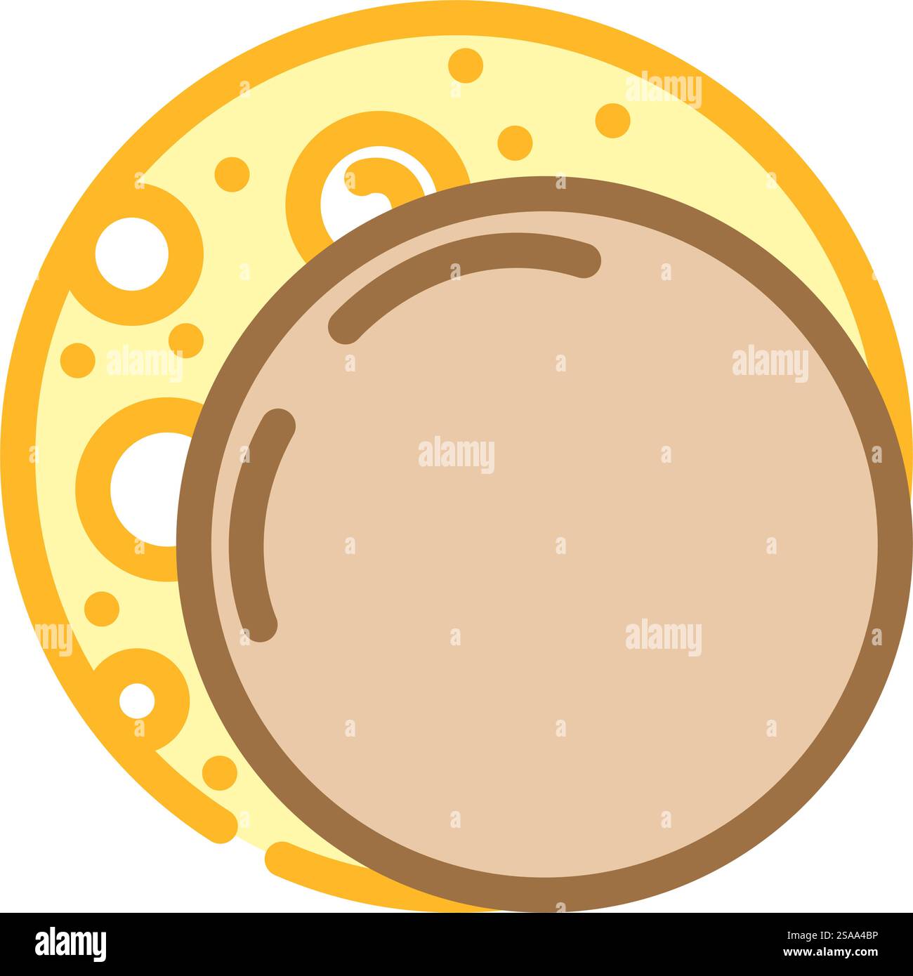 lunar eclipse natural phenomena color icon vector. lunar eclipse ...