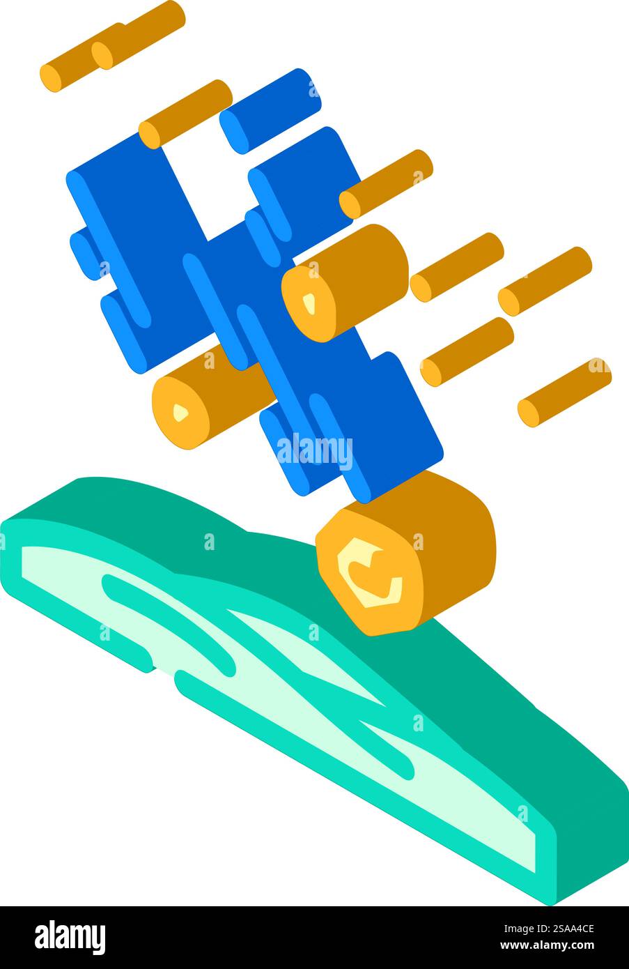 meteor shower natural phenomena isometric icon vector. meteor shower ...