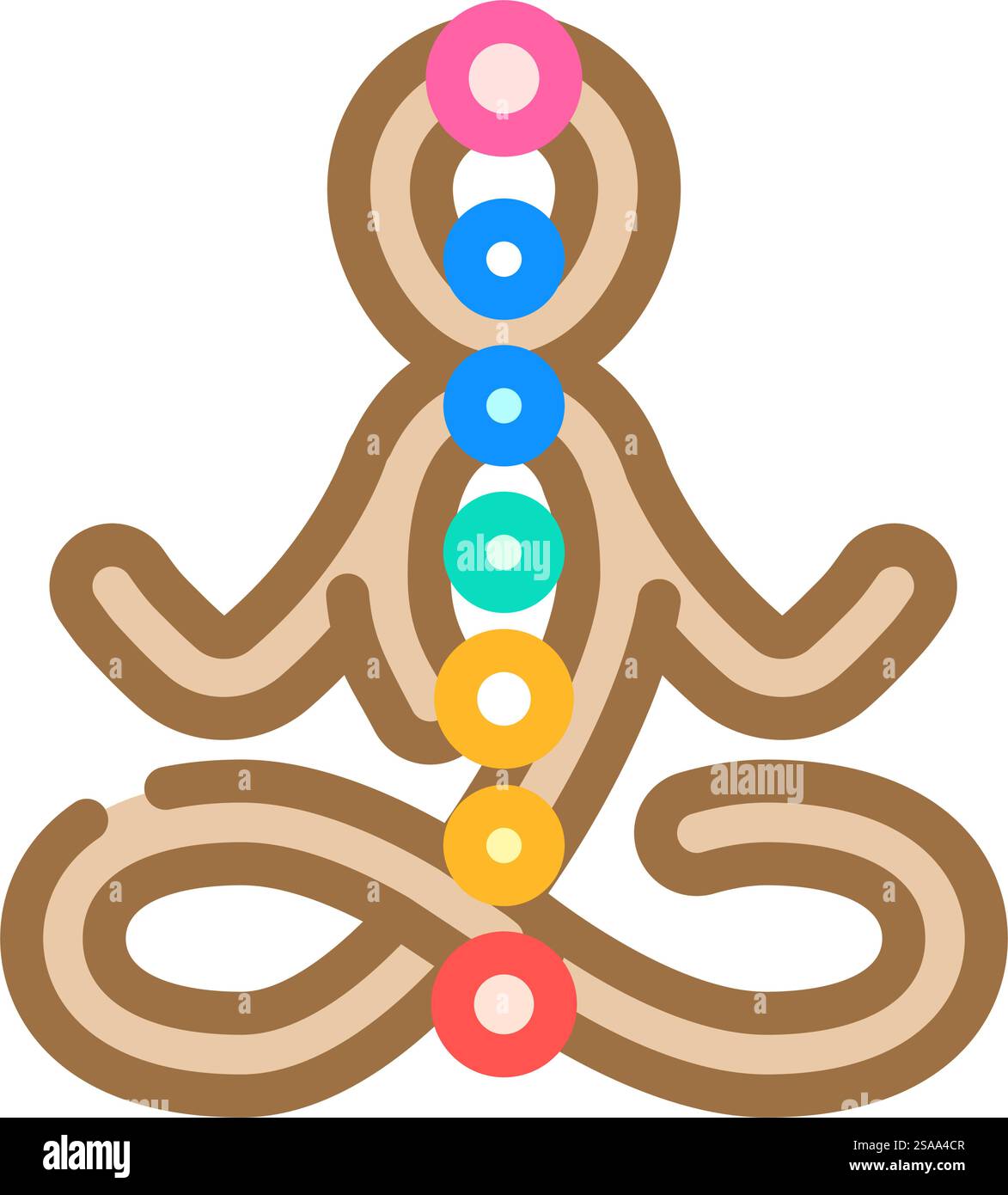 chakras ayurveda color icon vector. chakras ayurveda sign. isolated symbol illustration. chakras ...