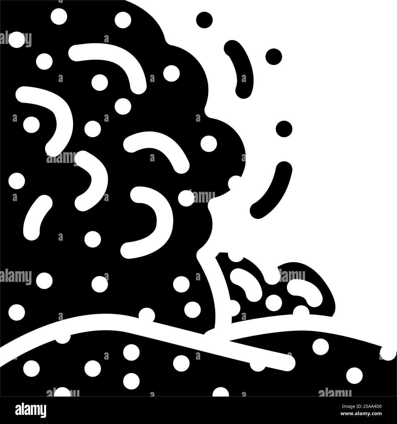 sandstorm natural phenomena glyph icon vector. sandstorm natural ...