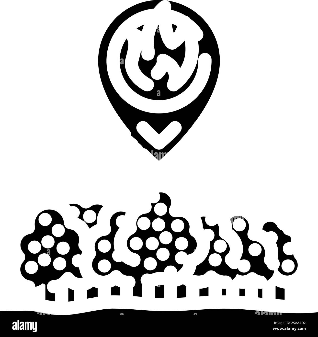 location forest fire glyph icon vector. location forest fire sign ...